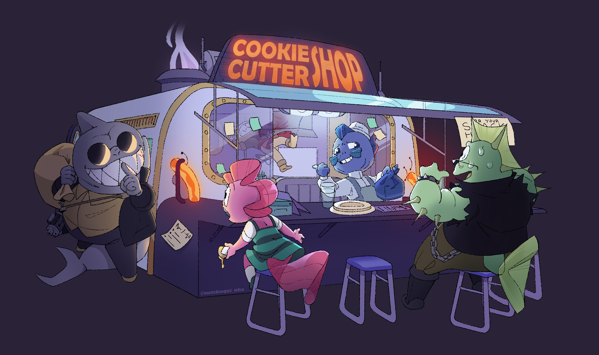 ArtStation - Restaurant Robbery Illustration
