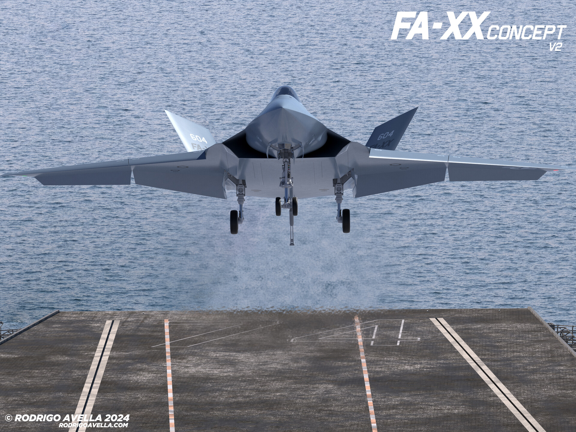 Rodrigo Avella - FA-XX V2 - Sixth generation fighter concept