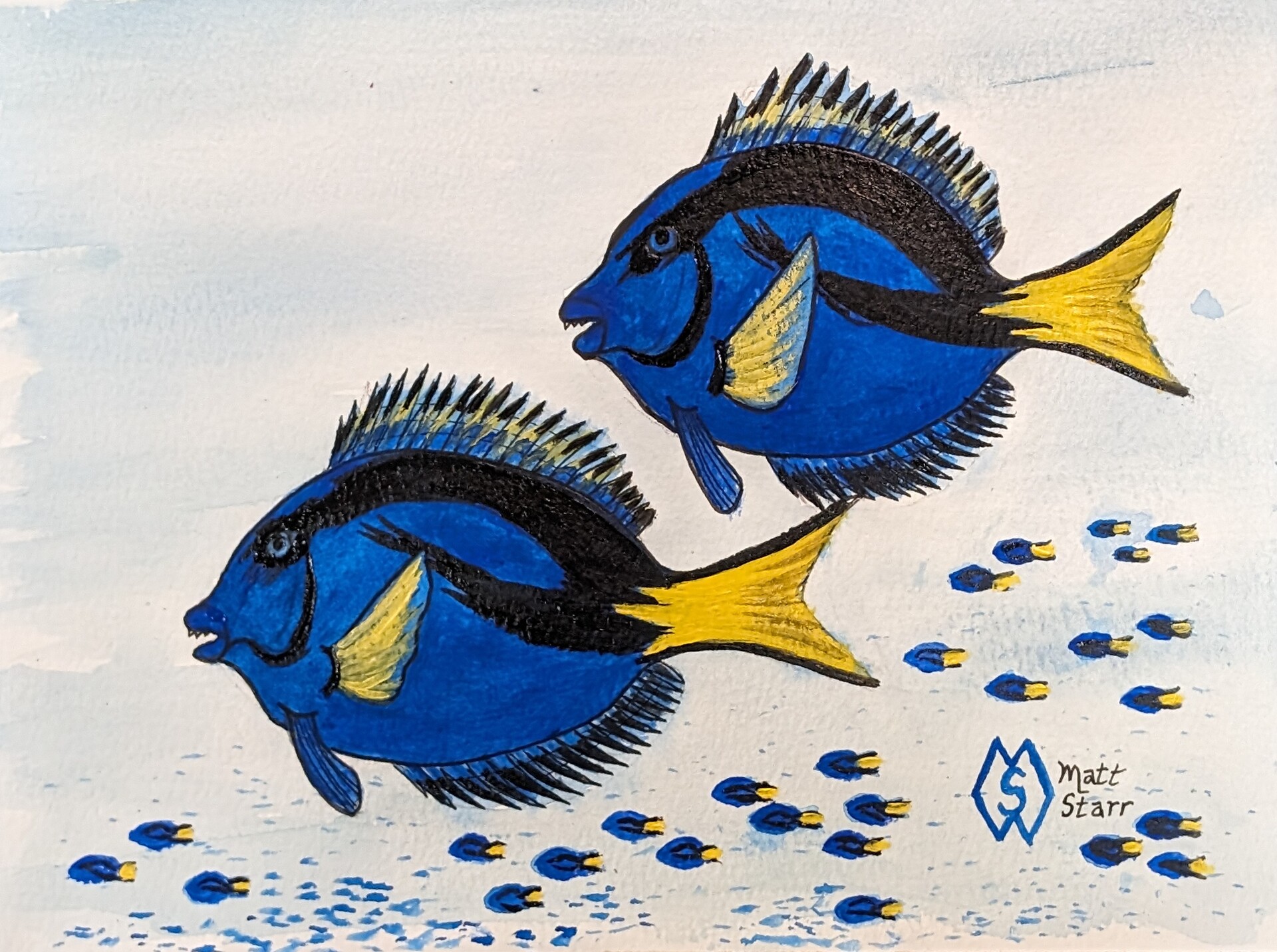 ArtStation - Blue tang school