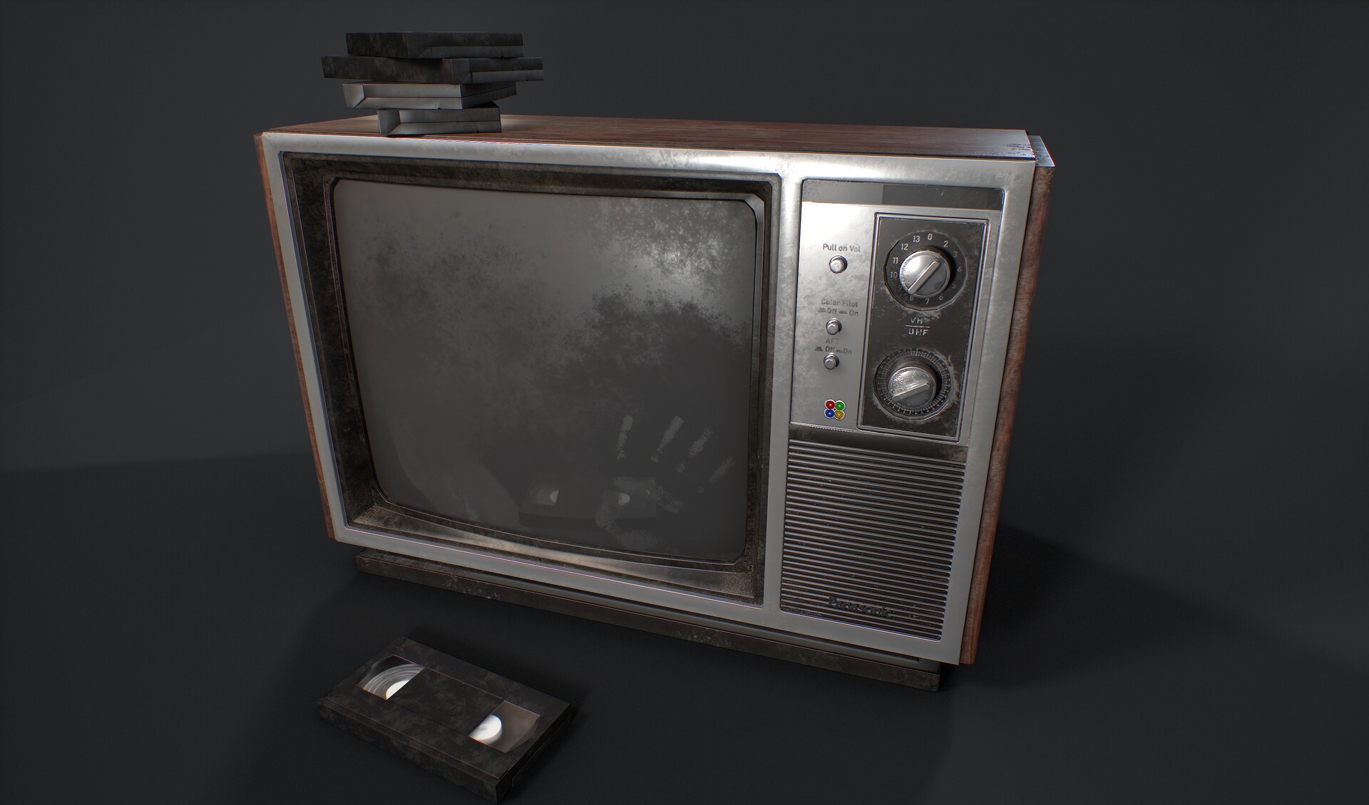 ArtStation - Panasonic color TV 1980s