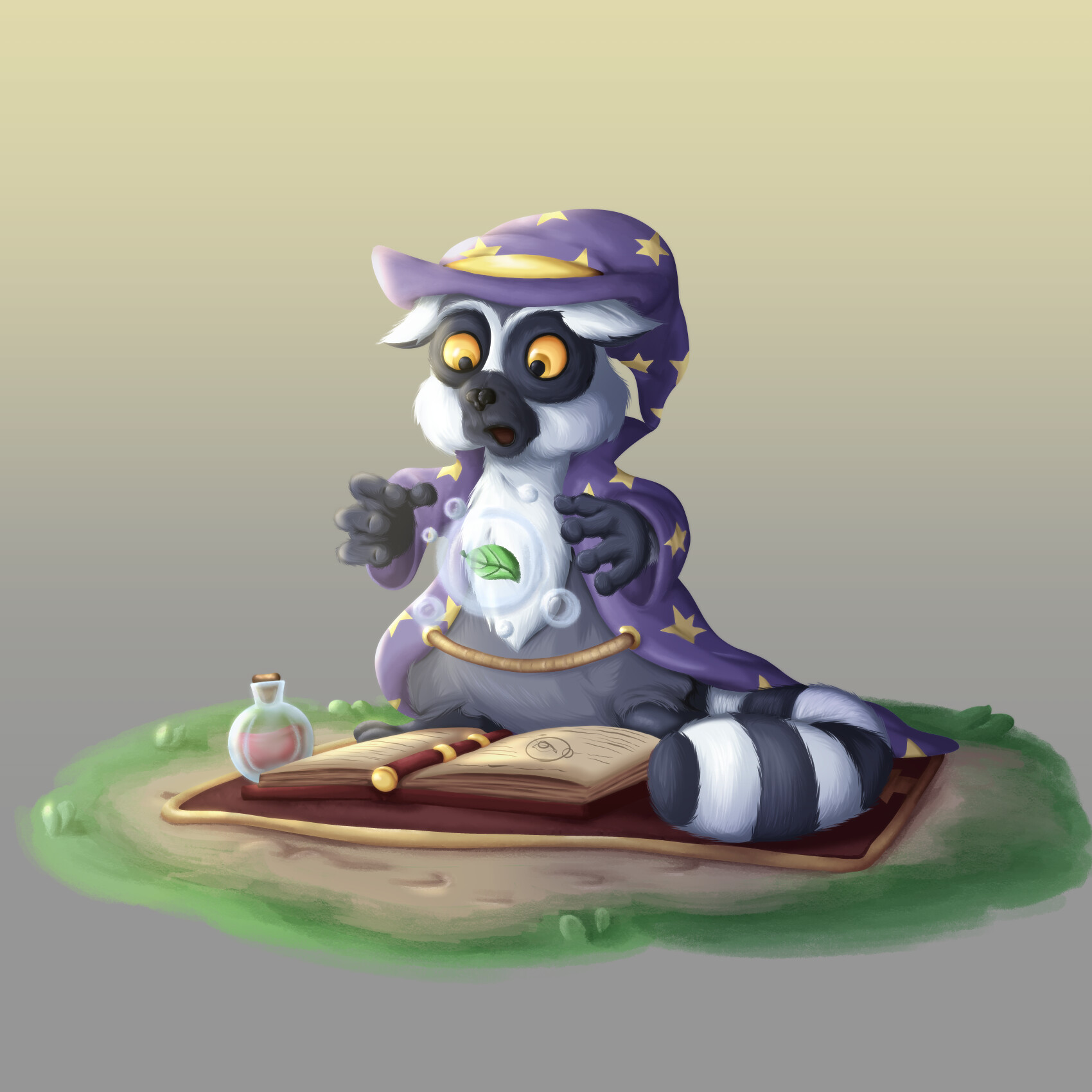 ArtStation - LEMUR WIZARD CONCEPT