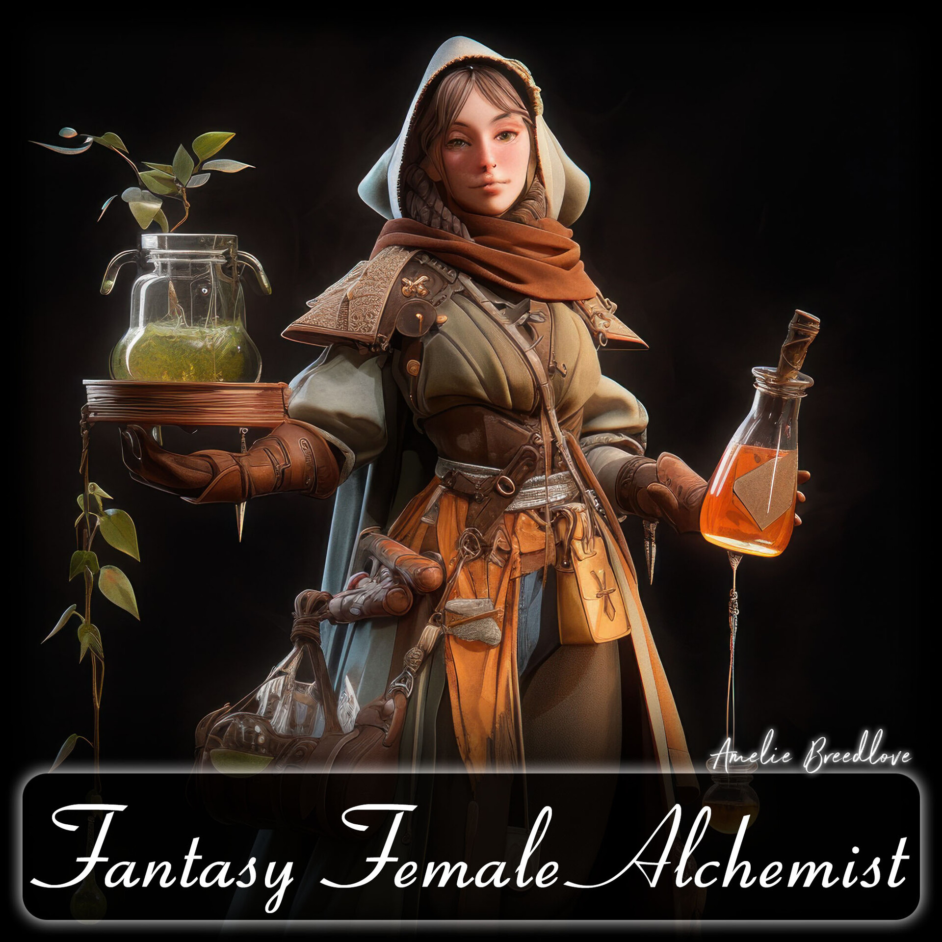ArtStation - 200 Fantasy Female Alchemist Reference Pack | 4K | v.48