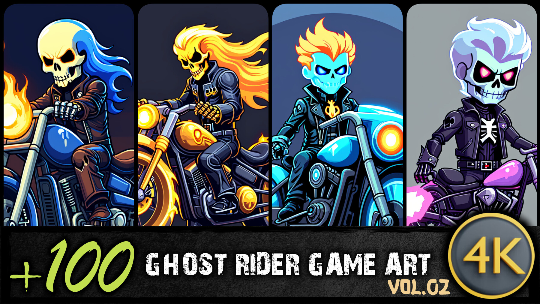 ArtStation - 120 Ghost Rider Games Art | 4K | V.02
