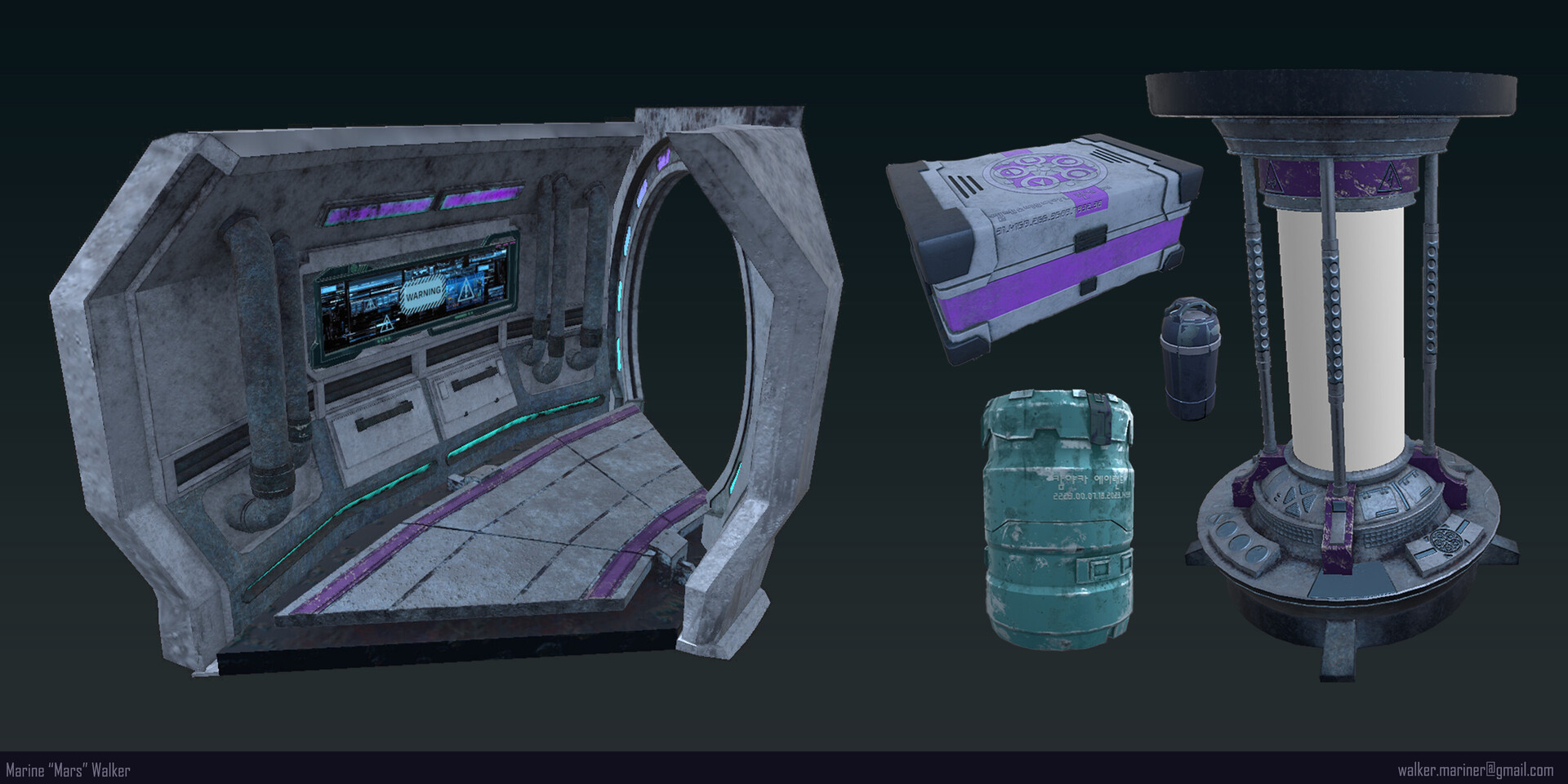 Marine "Mars" Walker - Modular SciFi Hallway - Aftermath of Kamllaka ...