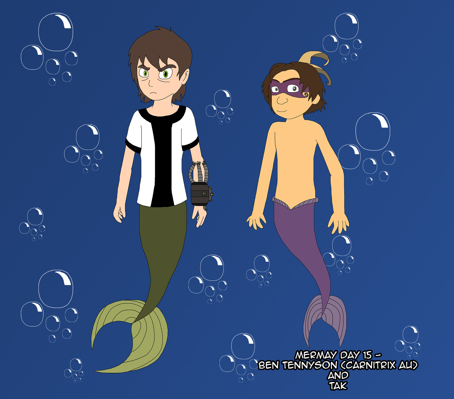 ArtStation - Mermay Day 15 - Ben (Carnitrix AU) and Tak
