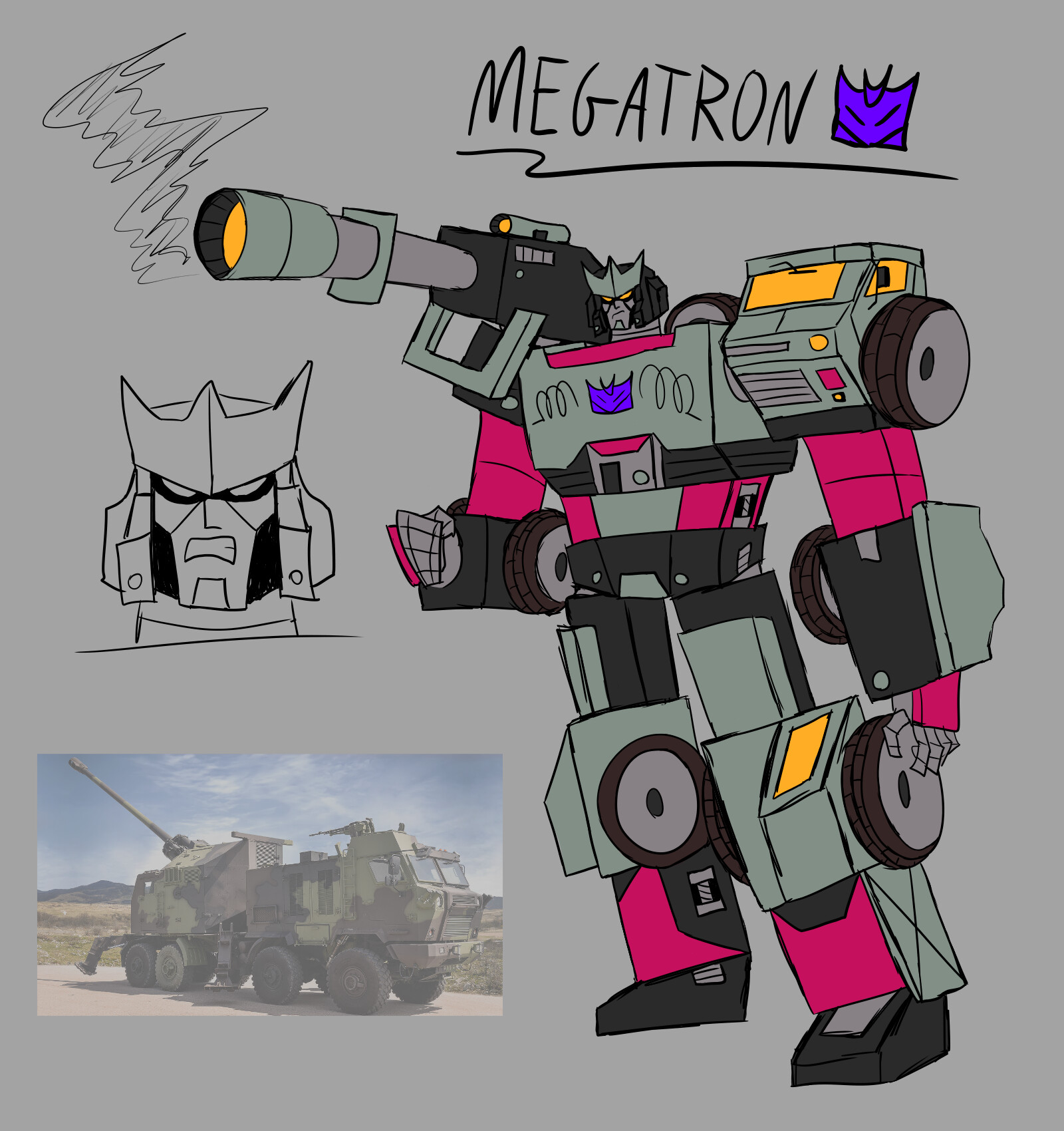 ArtStation - Transformers - Megatron Redesign