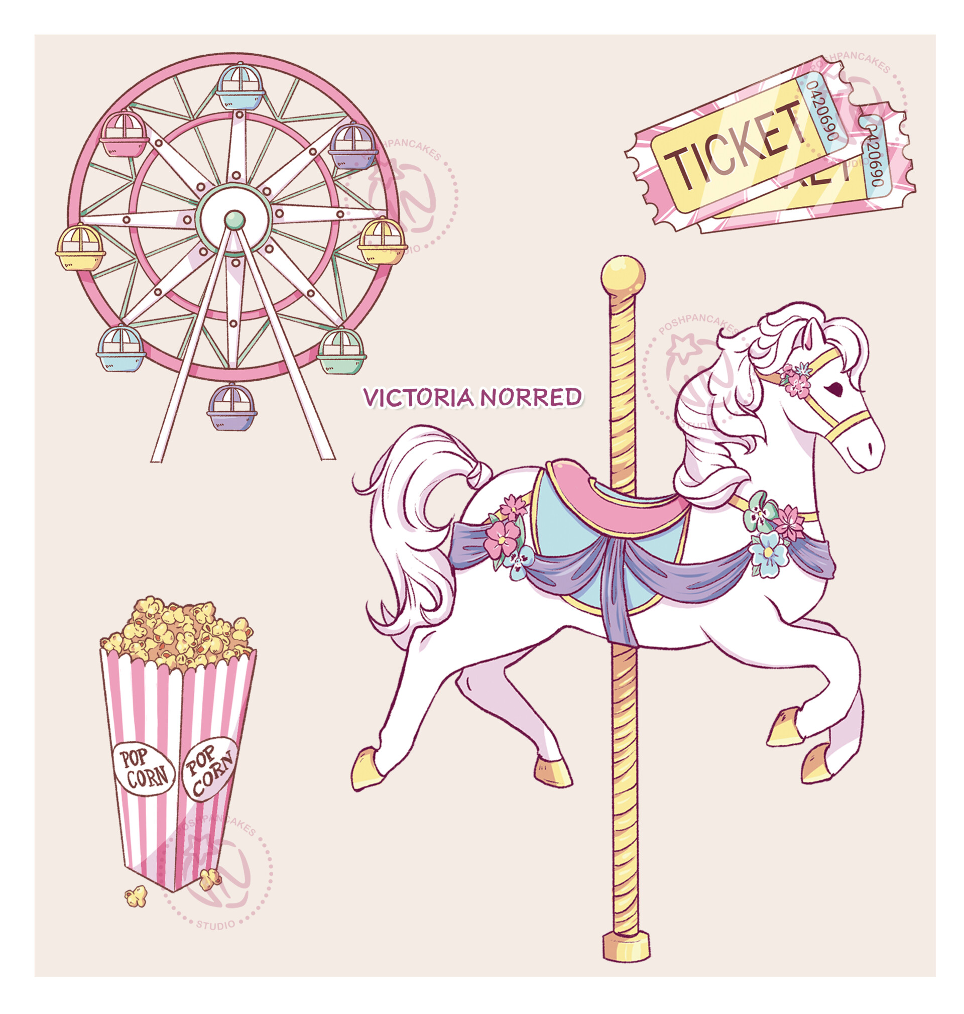 ArtStation - Pastel Carnival Set