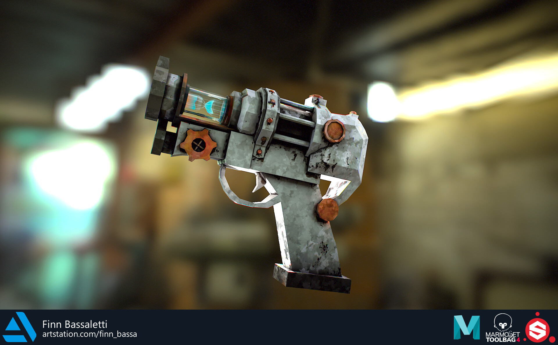 ArtStation - Stylized Steampunk Pistol