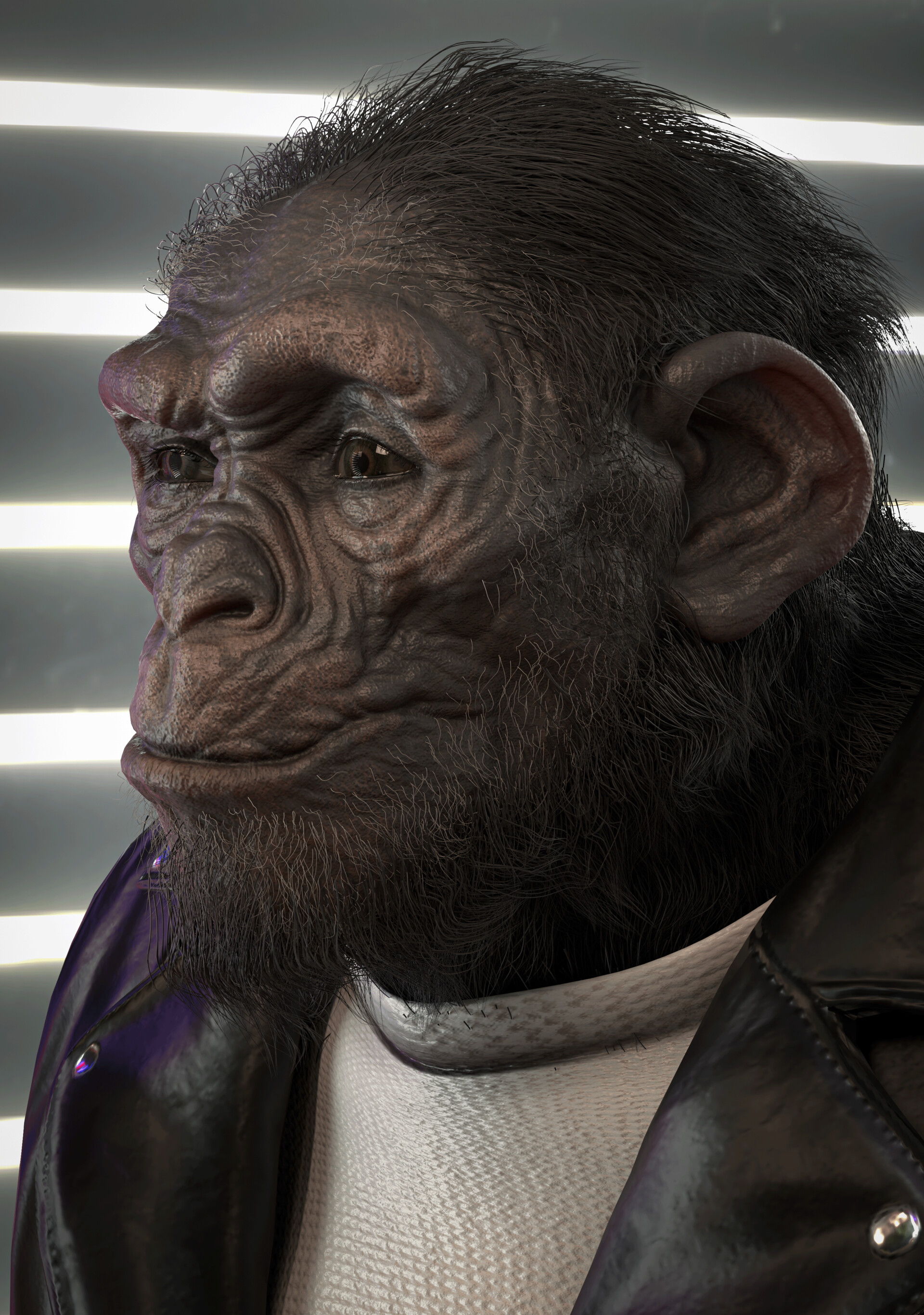 aditya pathak - humanoid chimp portrait
