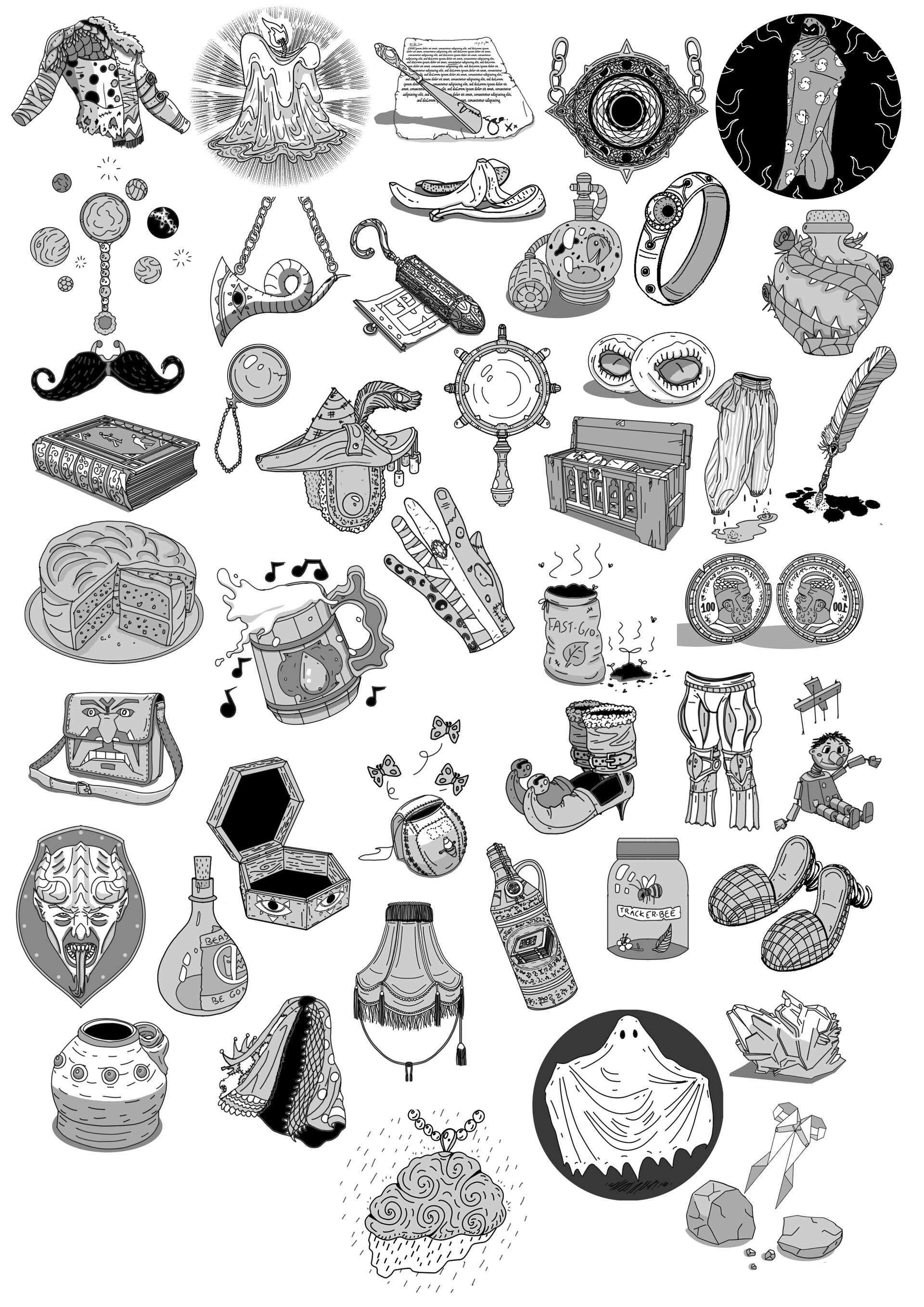 Alex Garton - Magic item card illustrations