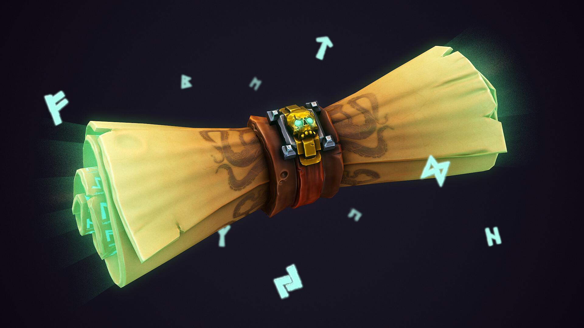 Chpndl - Stylized Scroll with Skull