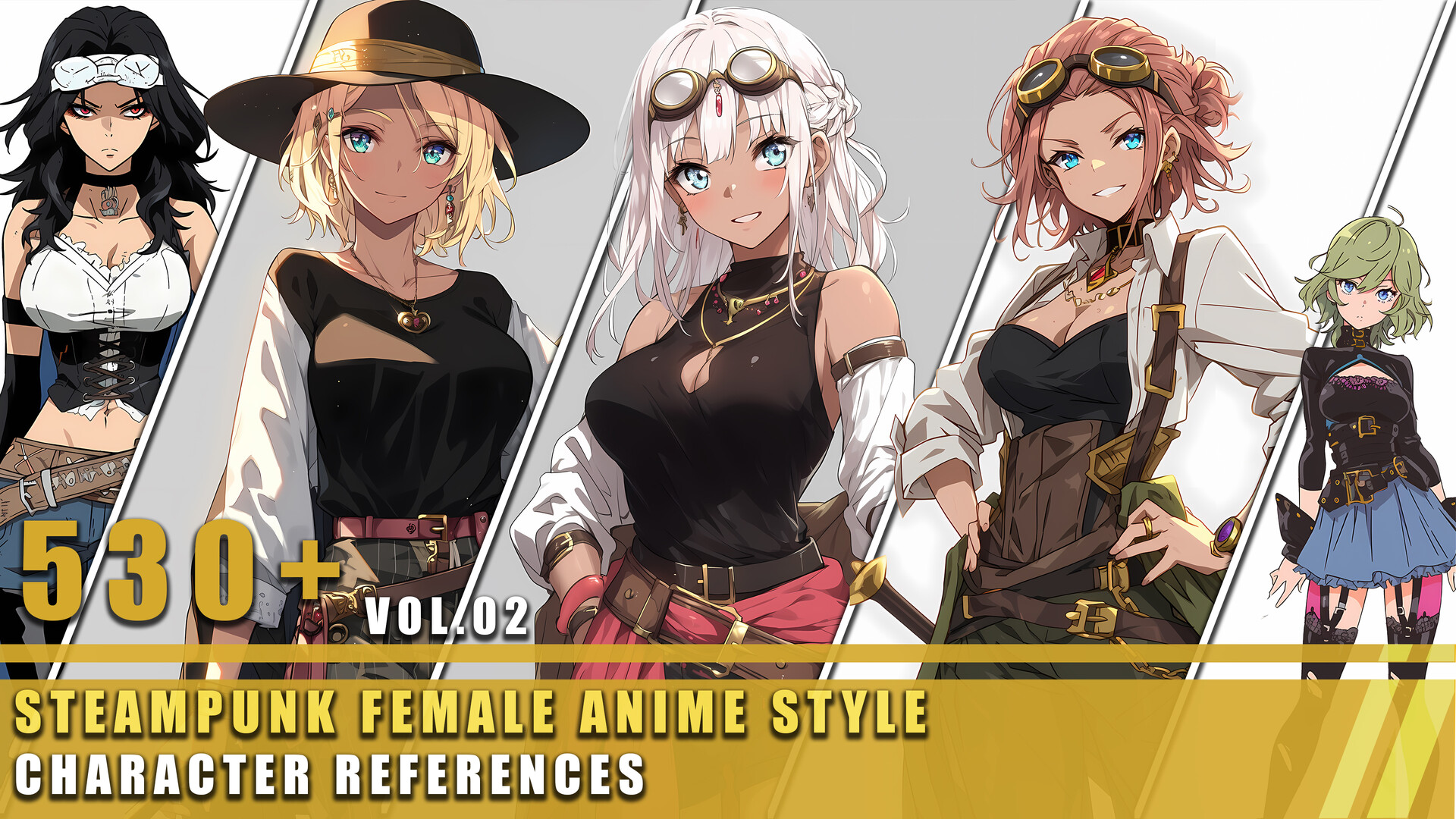 WaterLaw's Studio - 530+ Steampunk Female Anime Style - Character ...