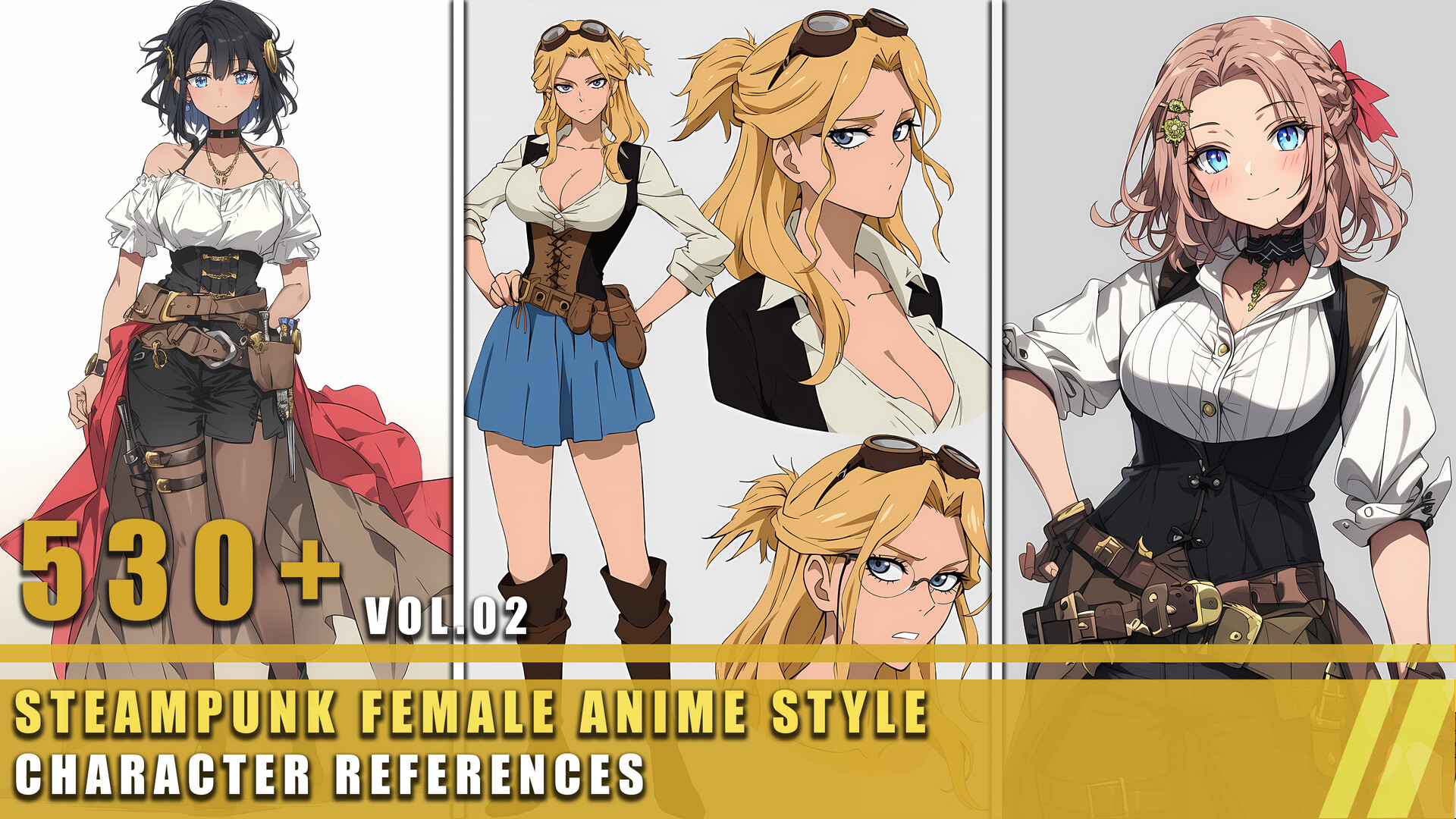WaterLaw's Studio - 530+ Steampunk Female Anime Style - Character ...