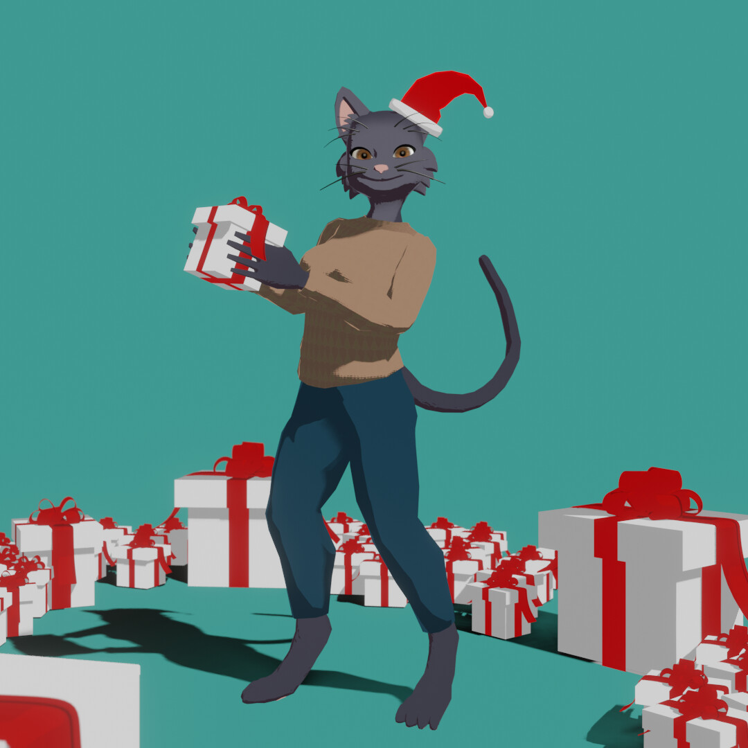 ArtStation - CAT GIRL LUNA 3D MODEL