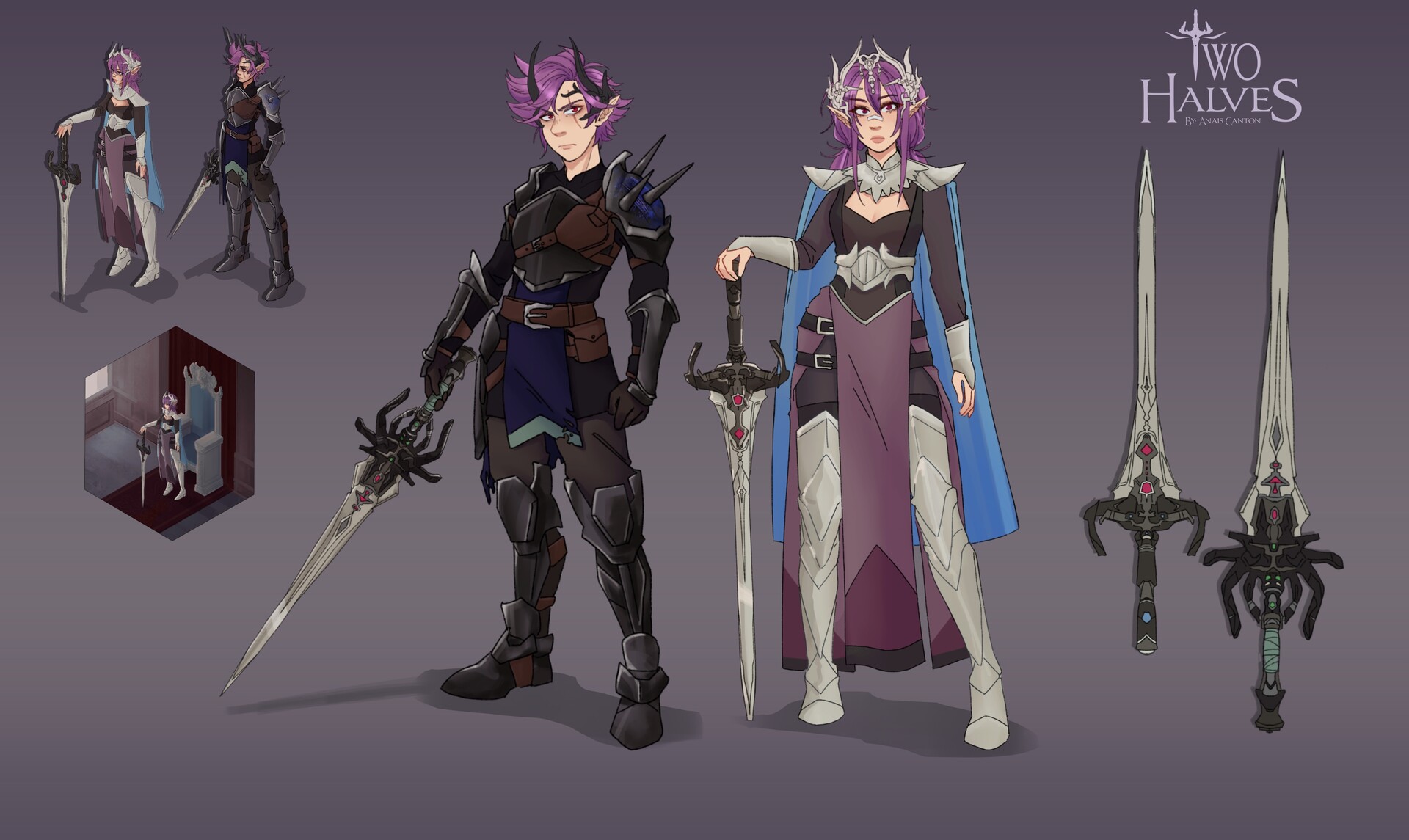 ArtStation - Two Halves: Character Sheet
