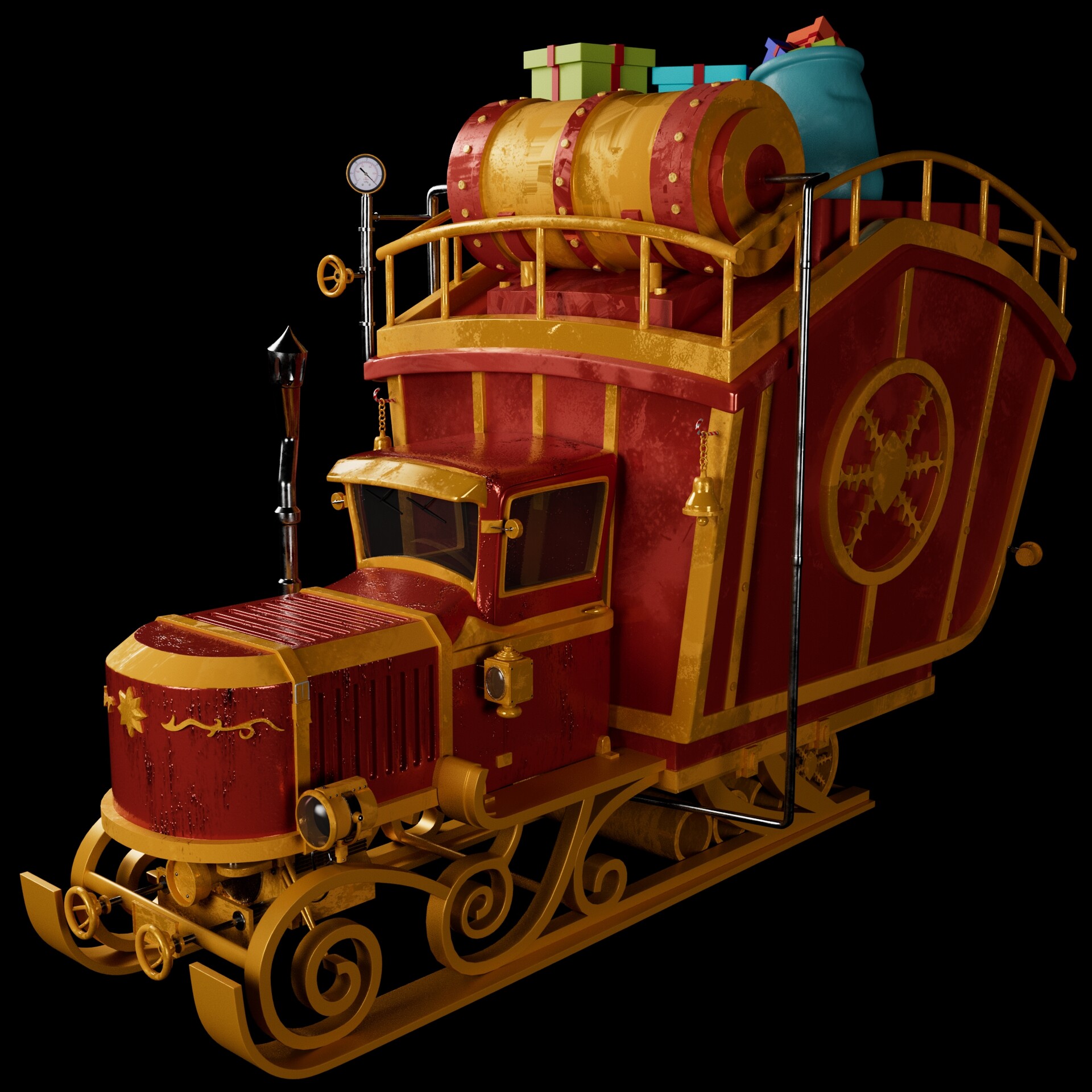 ArtStation - Sleigh Vehicle