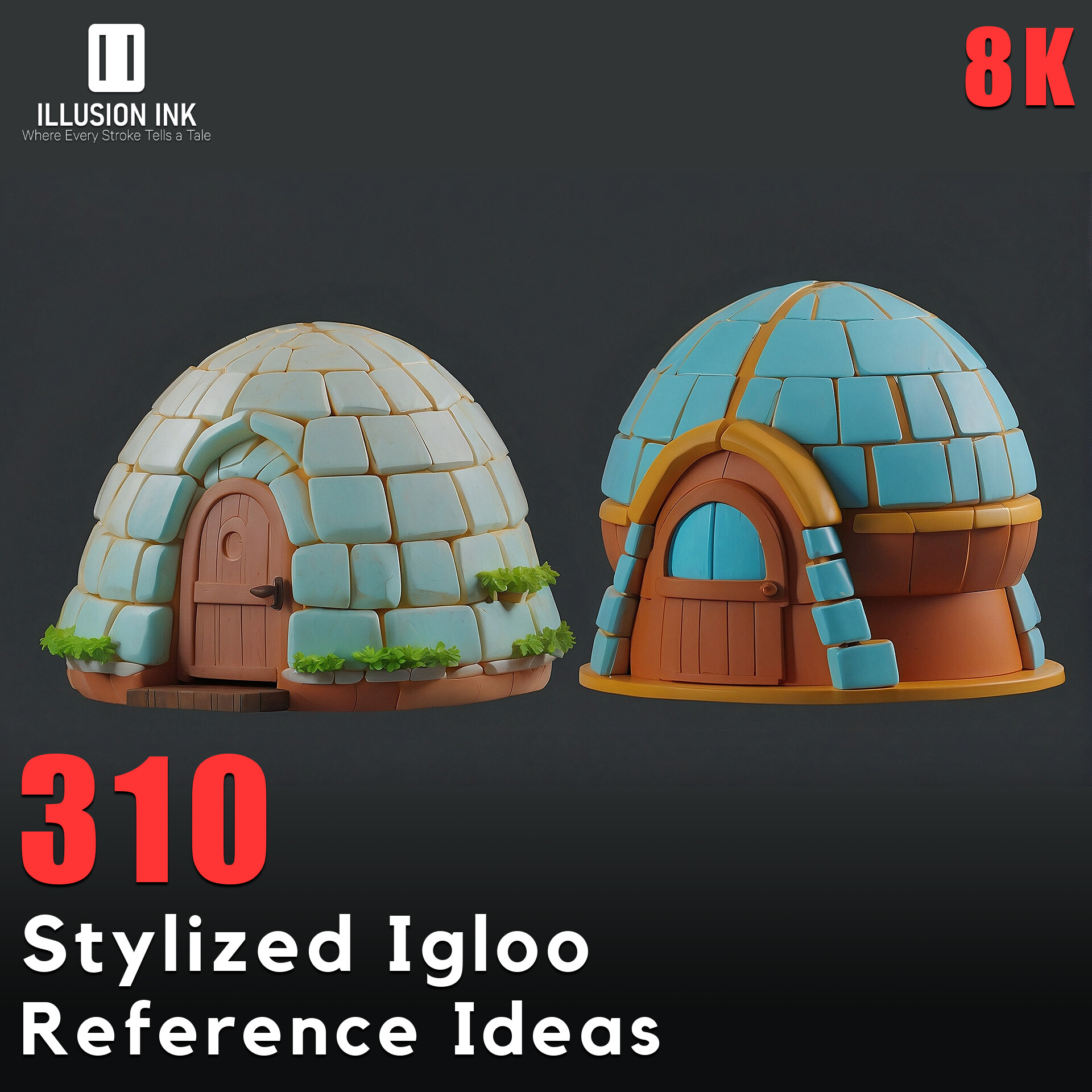 ArtStation - 310 Stylized Igloo Reference Ideas | 8K