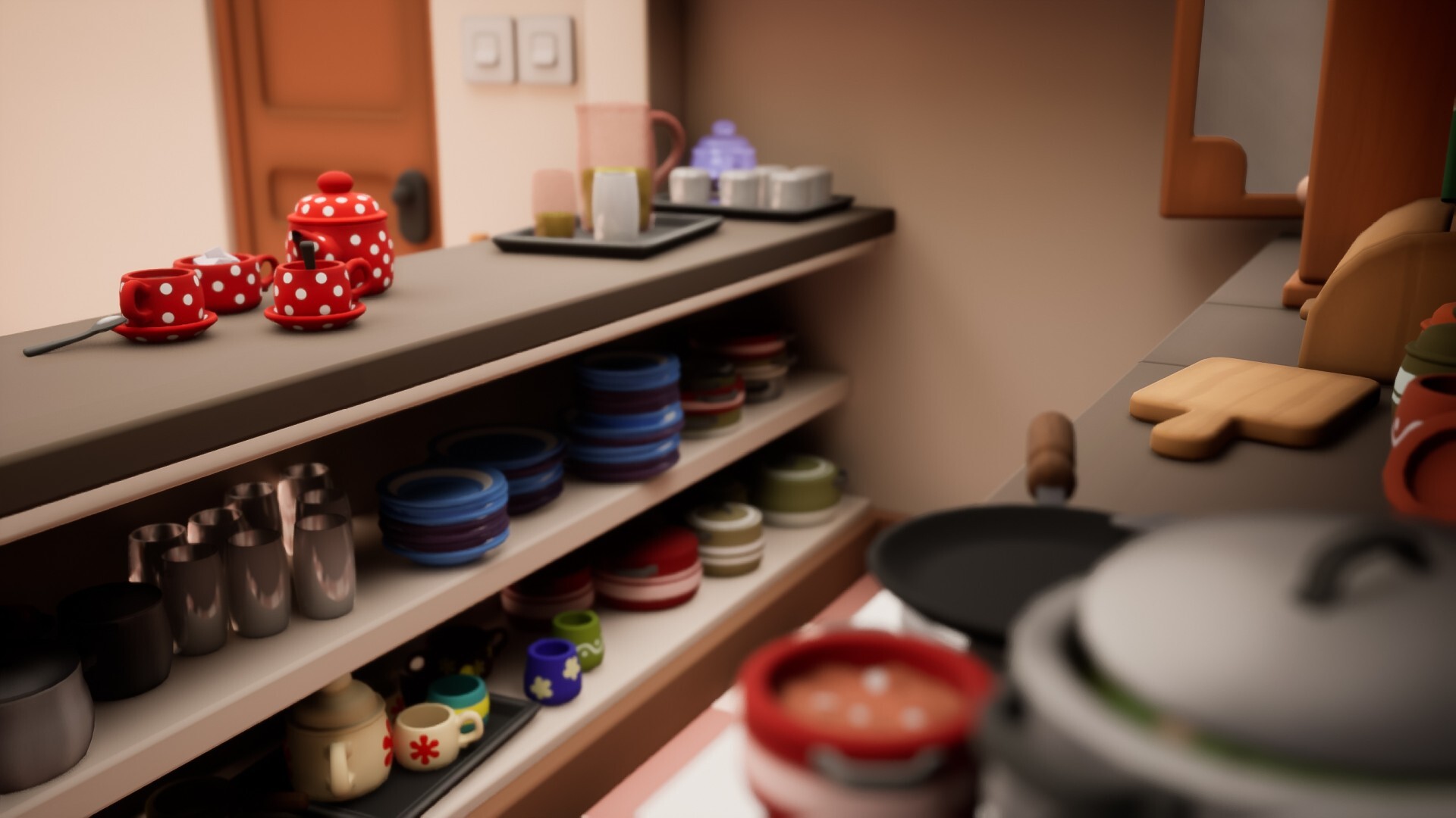 Odyssey and RedCrow 3D Art - Cozy Cartoon World - Kitchen