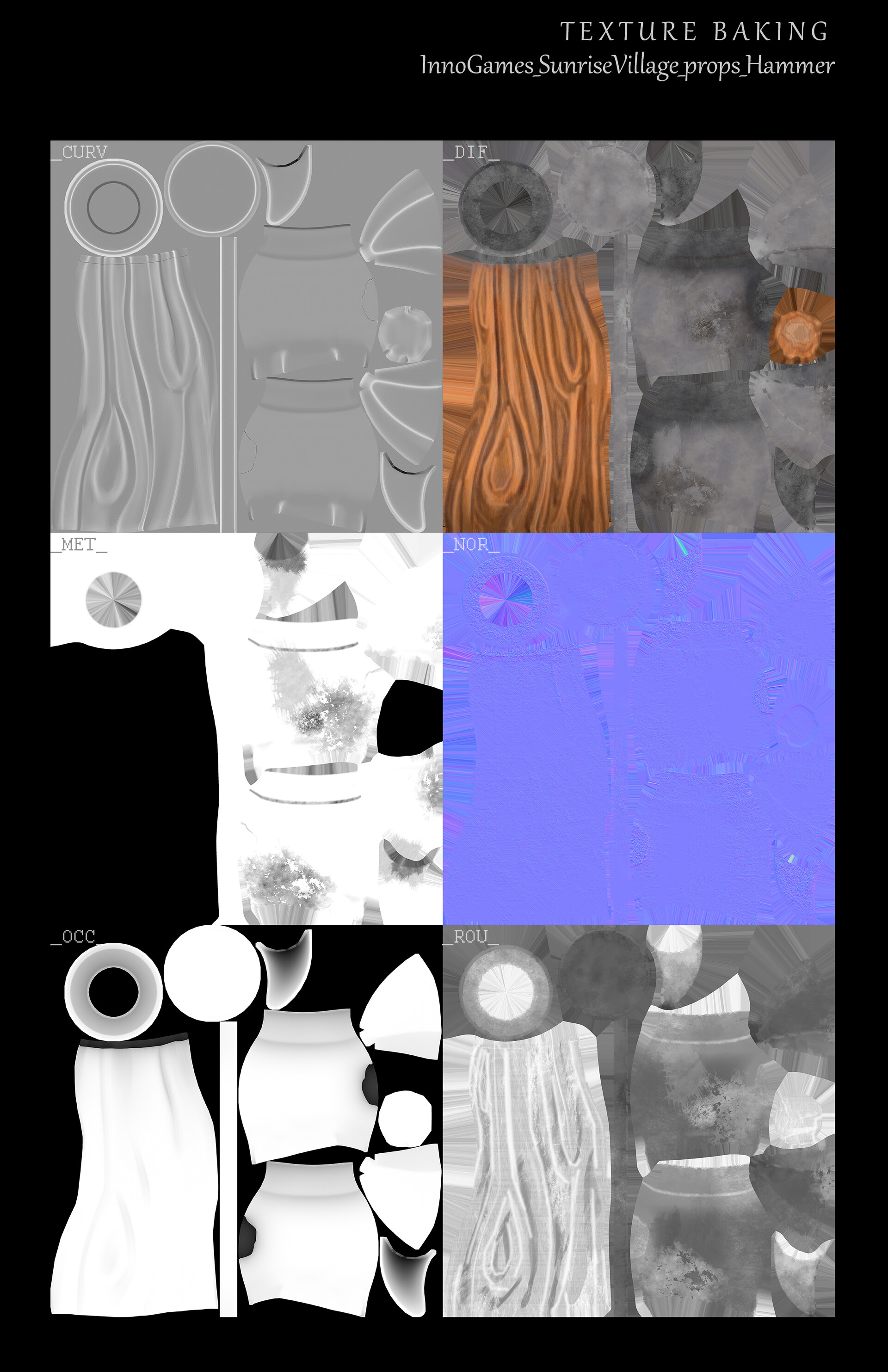 Mirjana Mira Milenkovic - Texturing ''Hammer" (Substance 3D Painter)