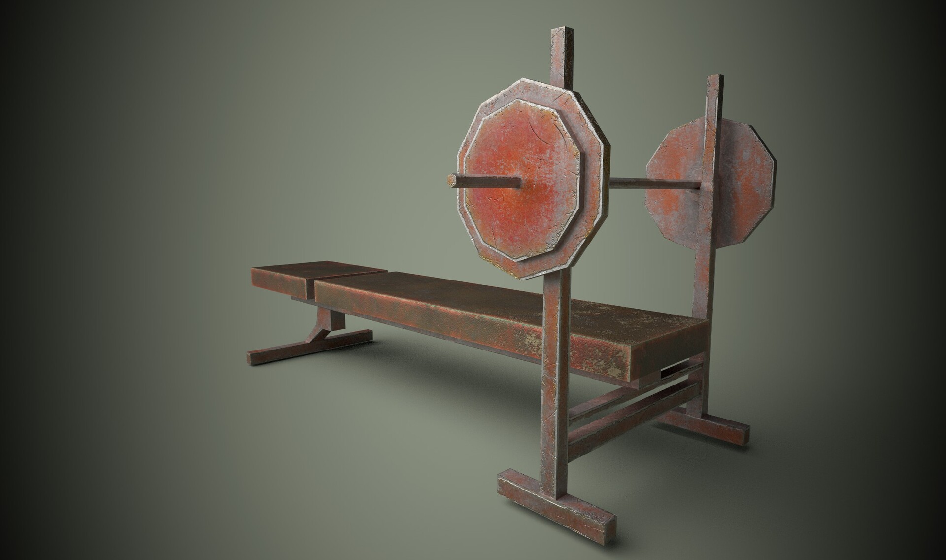 ArtStation - zombieGame_zombiePrison_weightBench_A_gameTexture