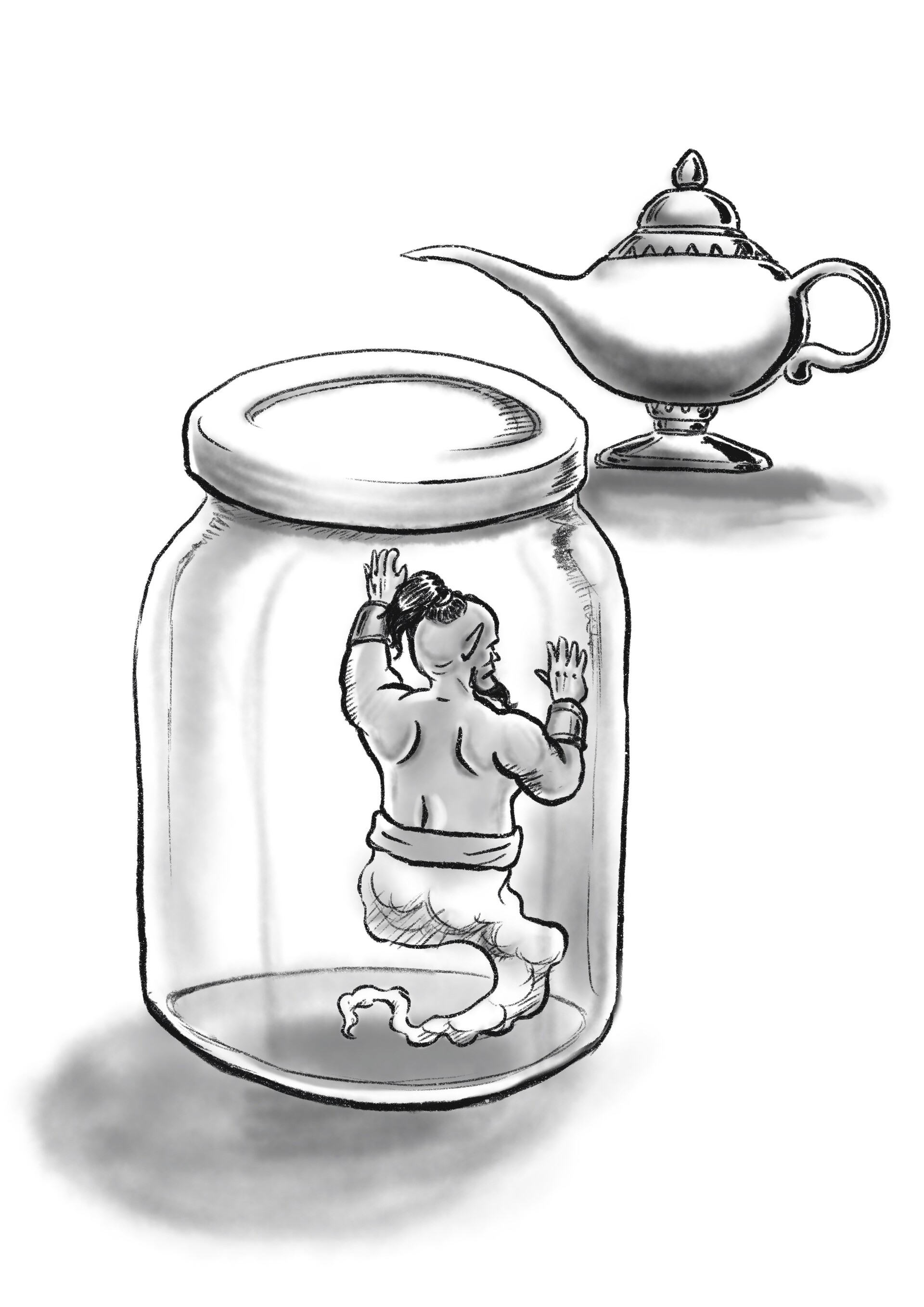 ArtStation - inktober52 2024 week 19 "Jar"