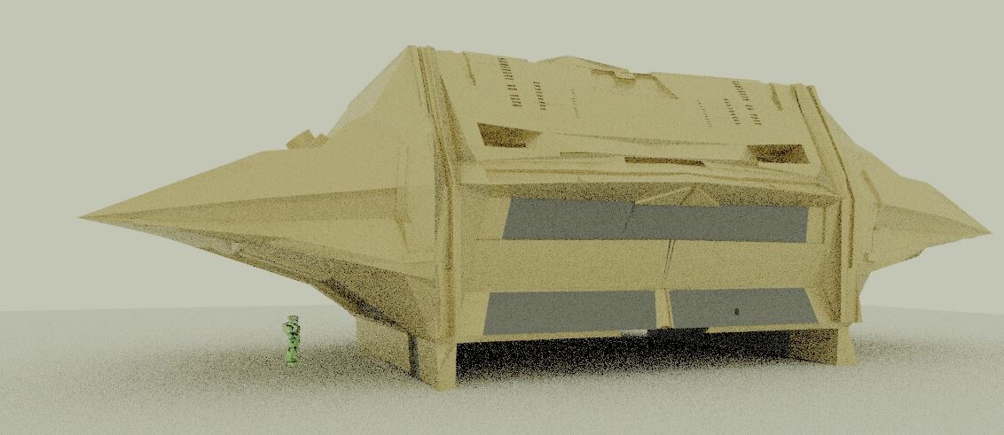 Ish C - Halo fan project concept influenced by Syd mead's work