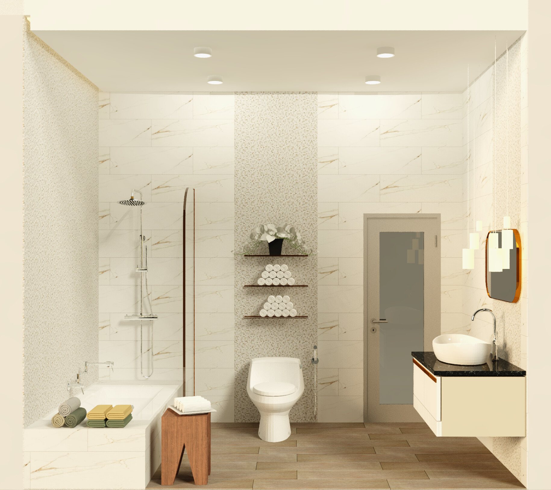 ArtStation - GOLD MARBLE WALL TILES