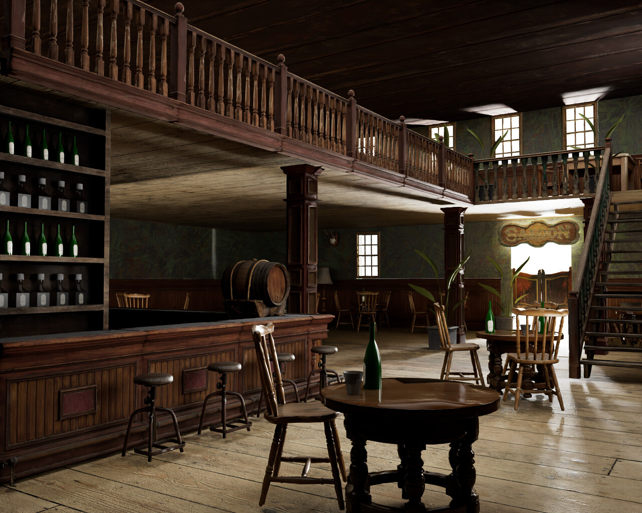 ArtStation - Rustic Barrel Inn