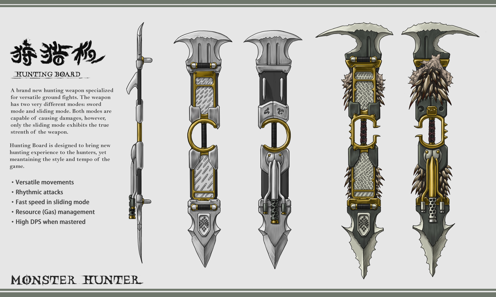 ArtStation - Hunting Board for Monster Hunter (狩猎板)