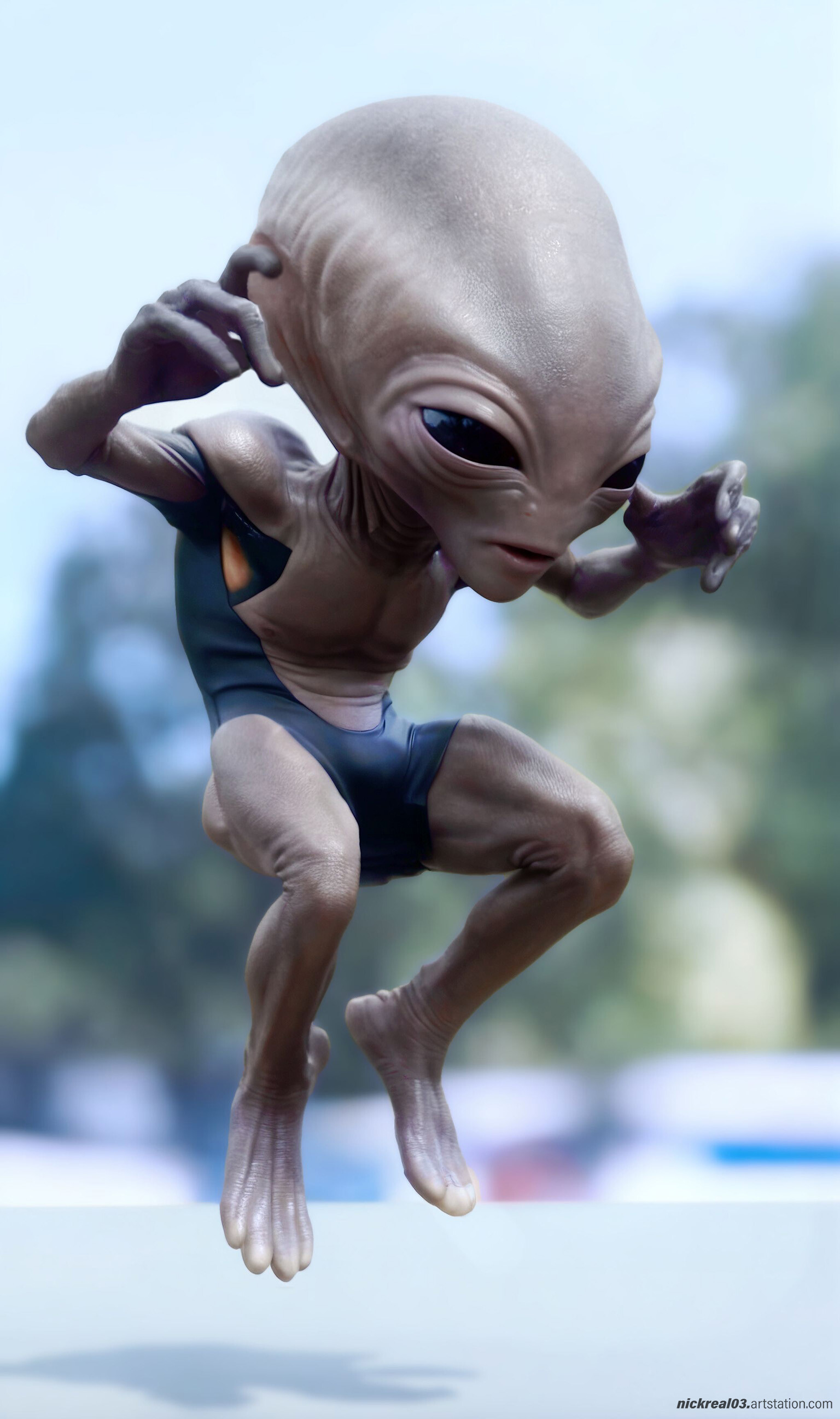 ArtStation - Jumping Alien