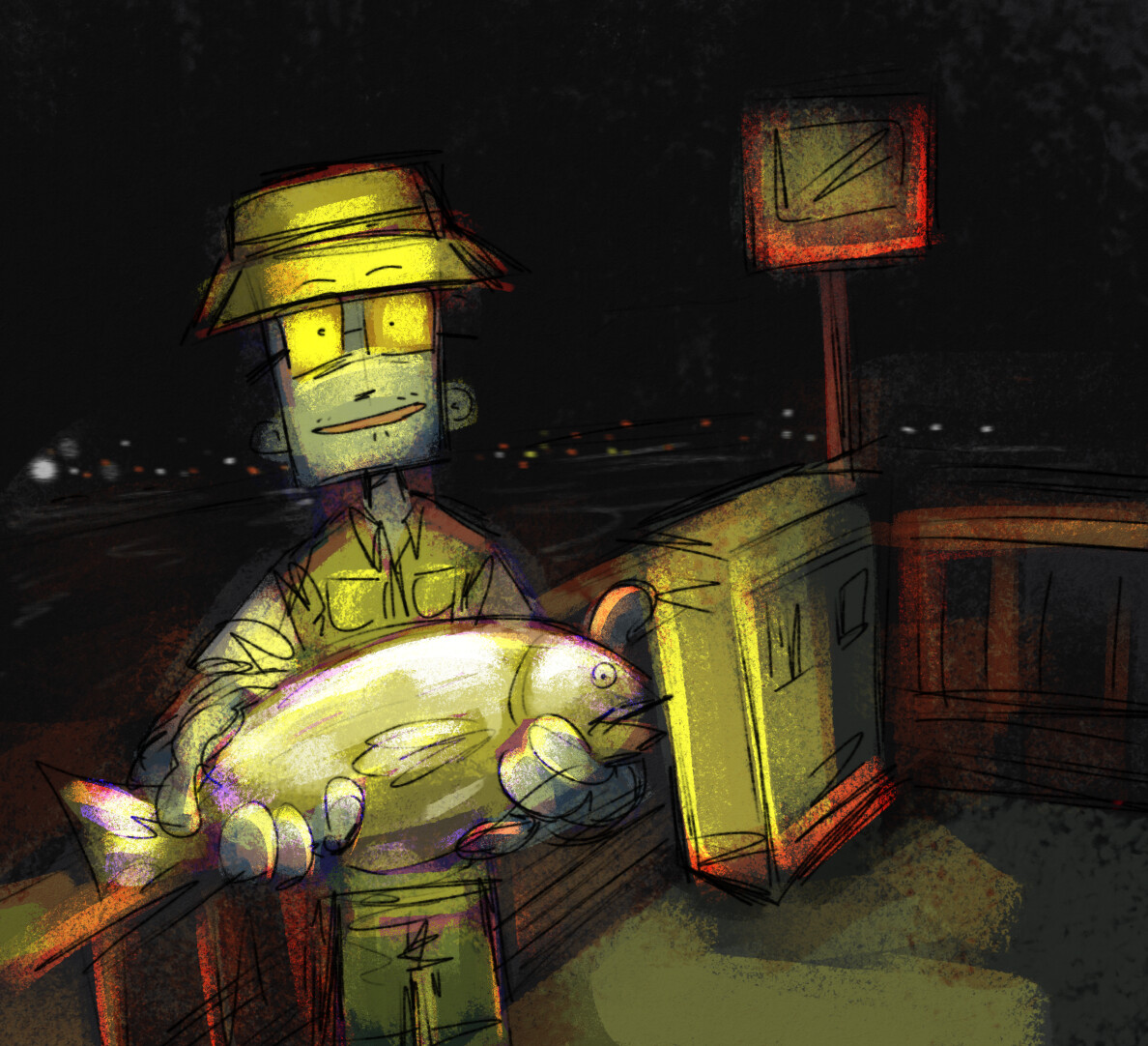 ArtStation - Fishing Night