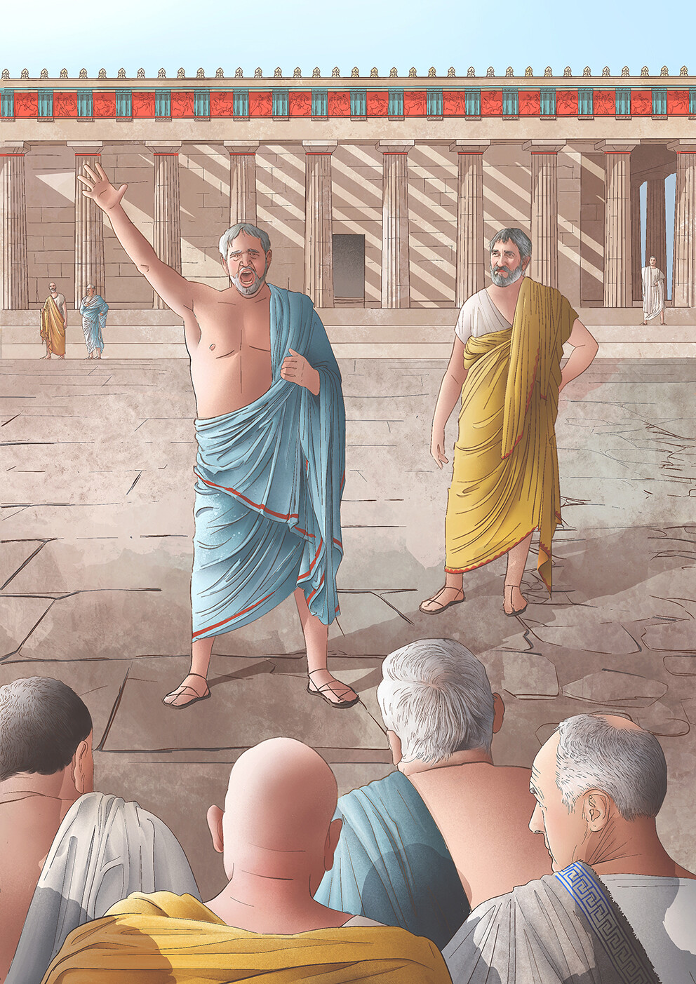 ArtStation - Two orators before the court at the Palladion for ...