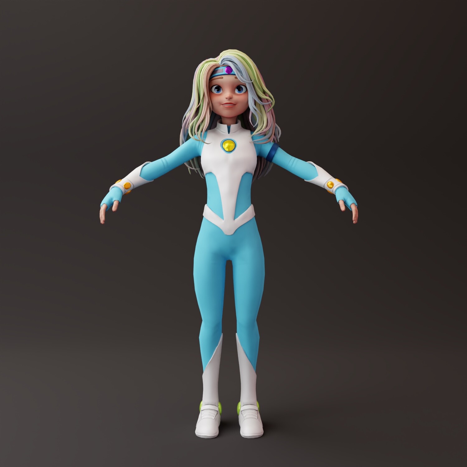 ArtStation - rainbow girl