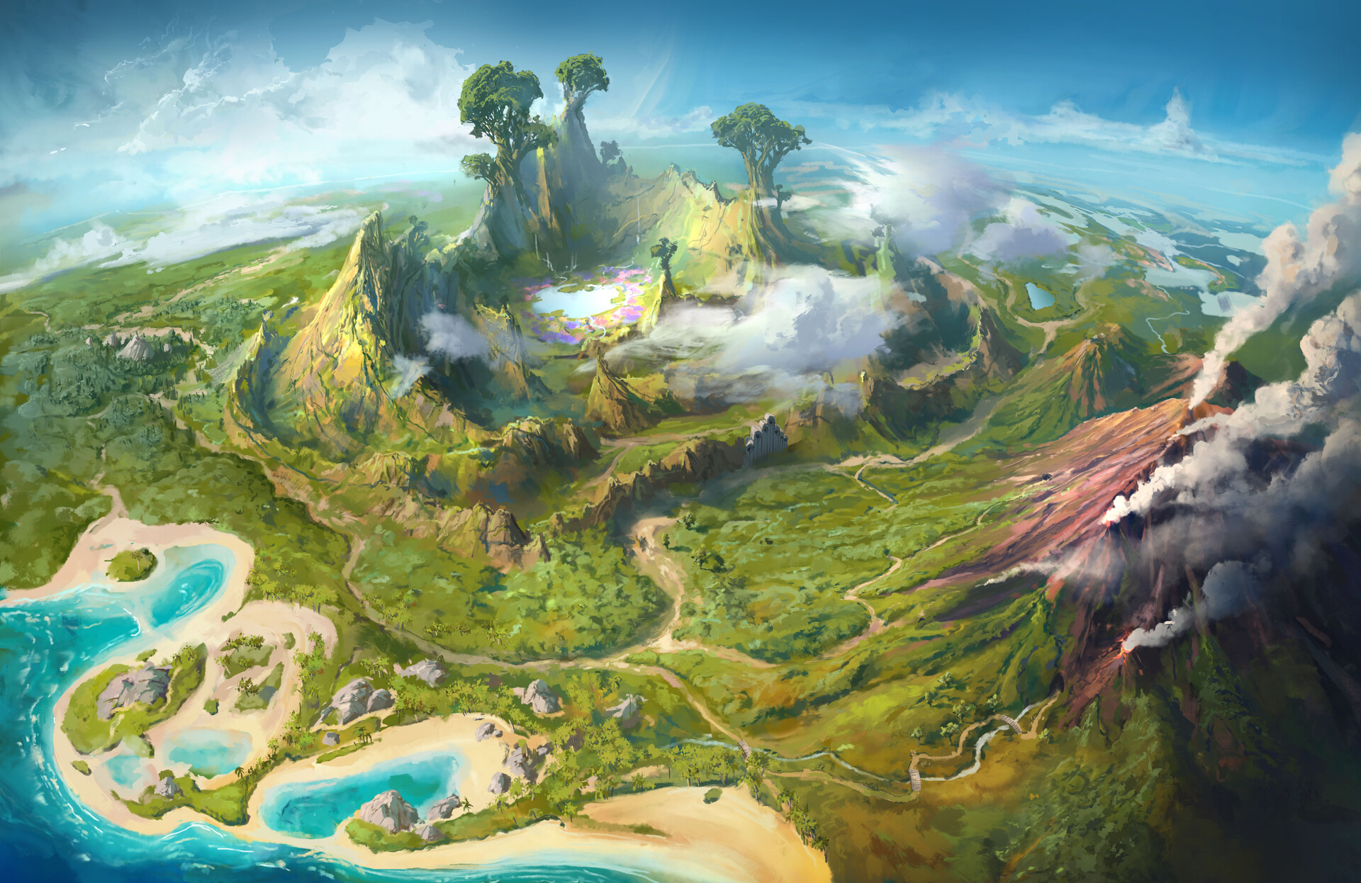 ArtStation - Lush Island overview