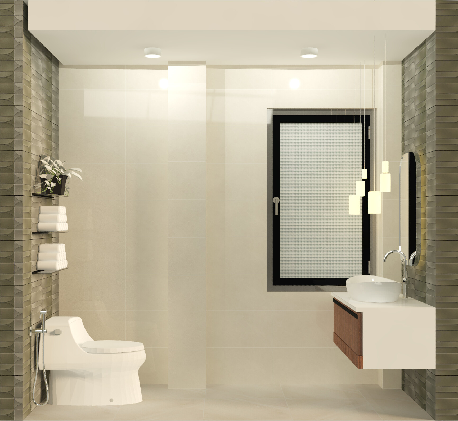 ArtStation - NARROW PASSAGE BATHROOM