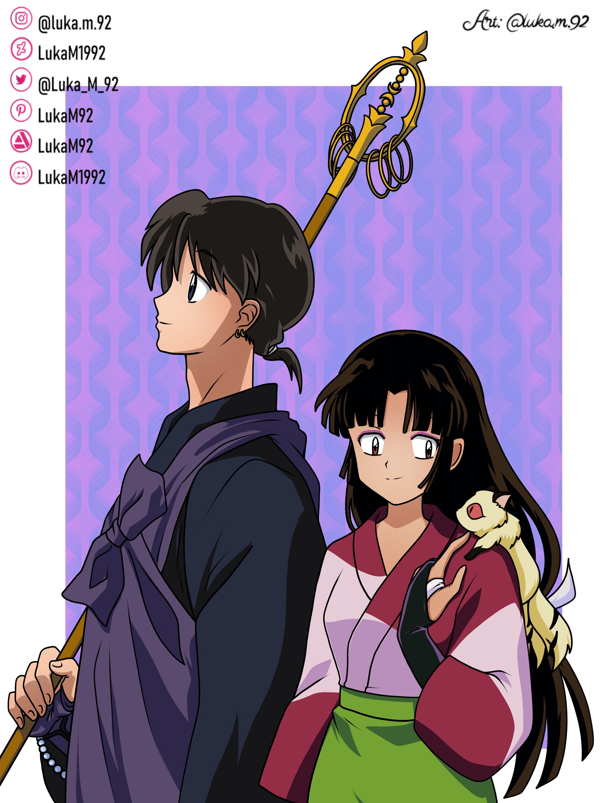 ArtStation - Miroku And Sango (Inuyasha)