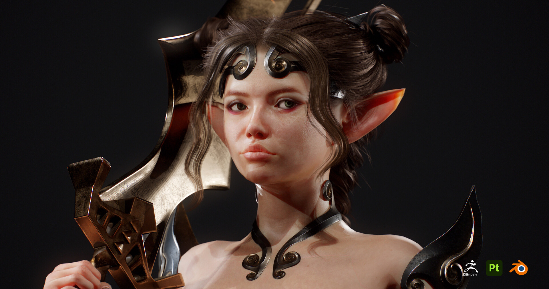ArtStation - Magic Elfa Character 3d Blender by Oscar Creativo