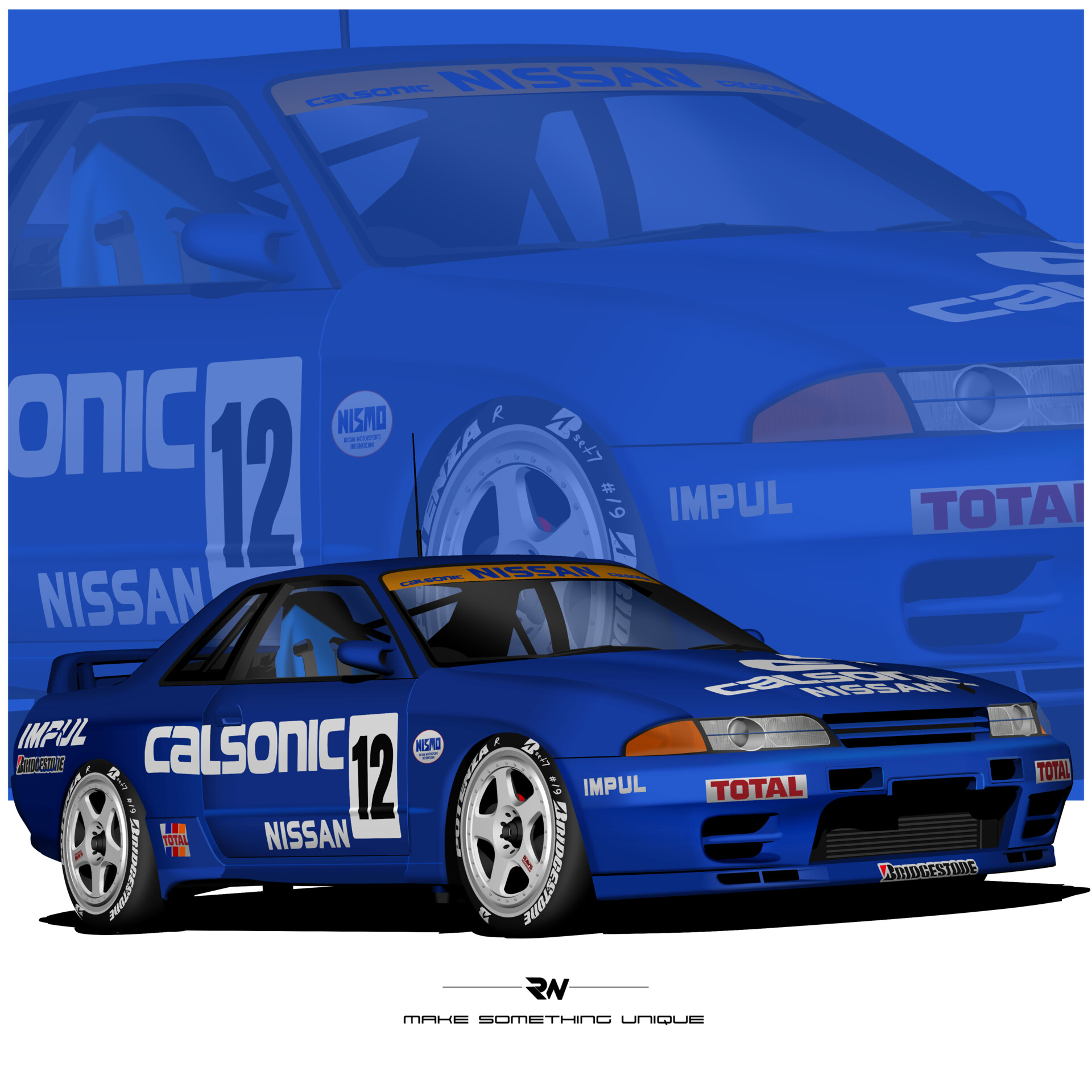 ArtStation - Nissan R32 Calsonic