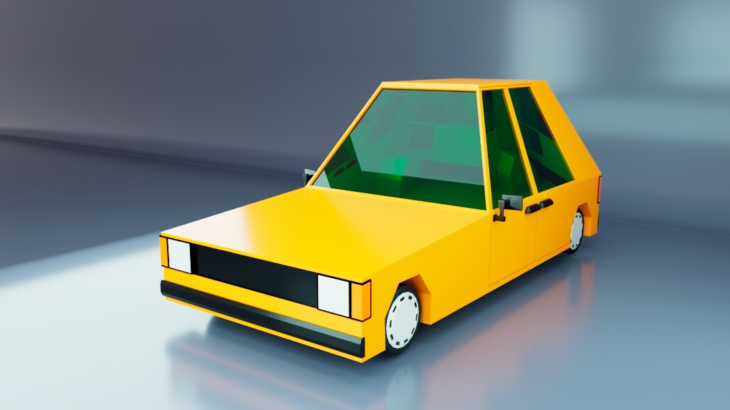 Aman kanojiya - LOW POLY CARTOON CAR