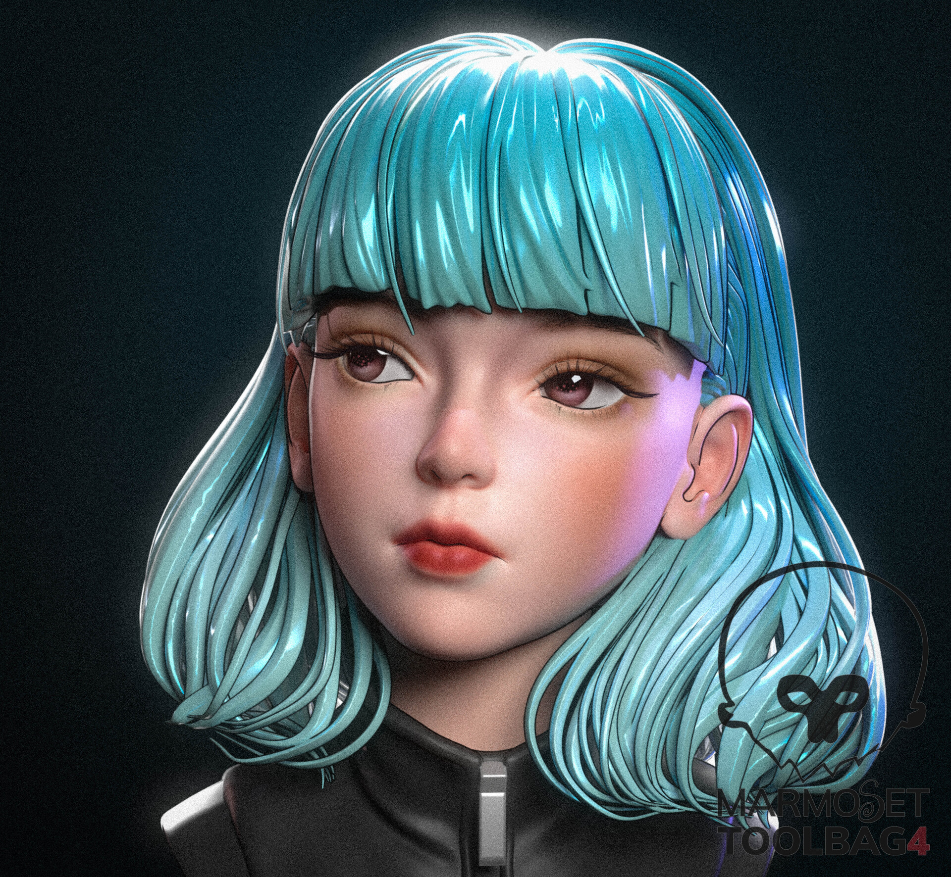 ArtStation - 蓝发女孩