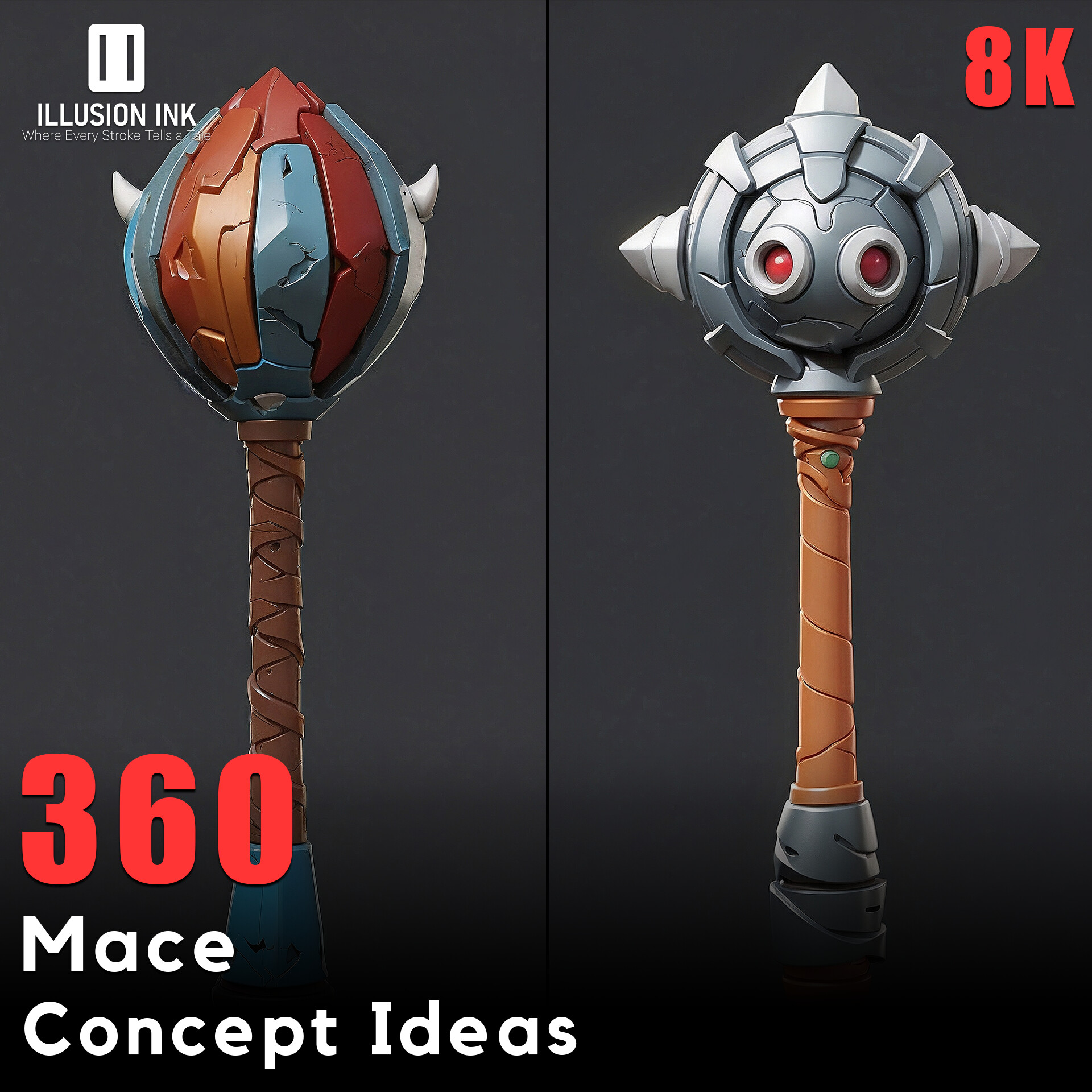 ArtStation - 360 Mace Concept Ideas | 8K