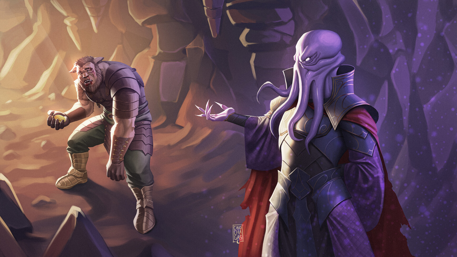 ArtStation - Gruk and the Mindflayer