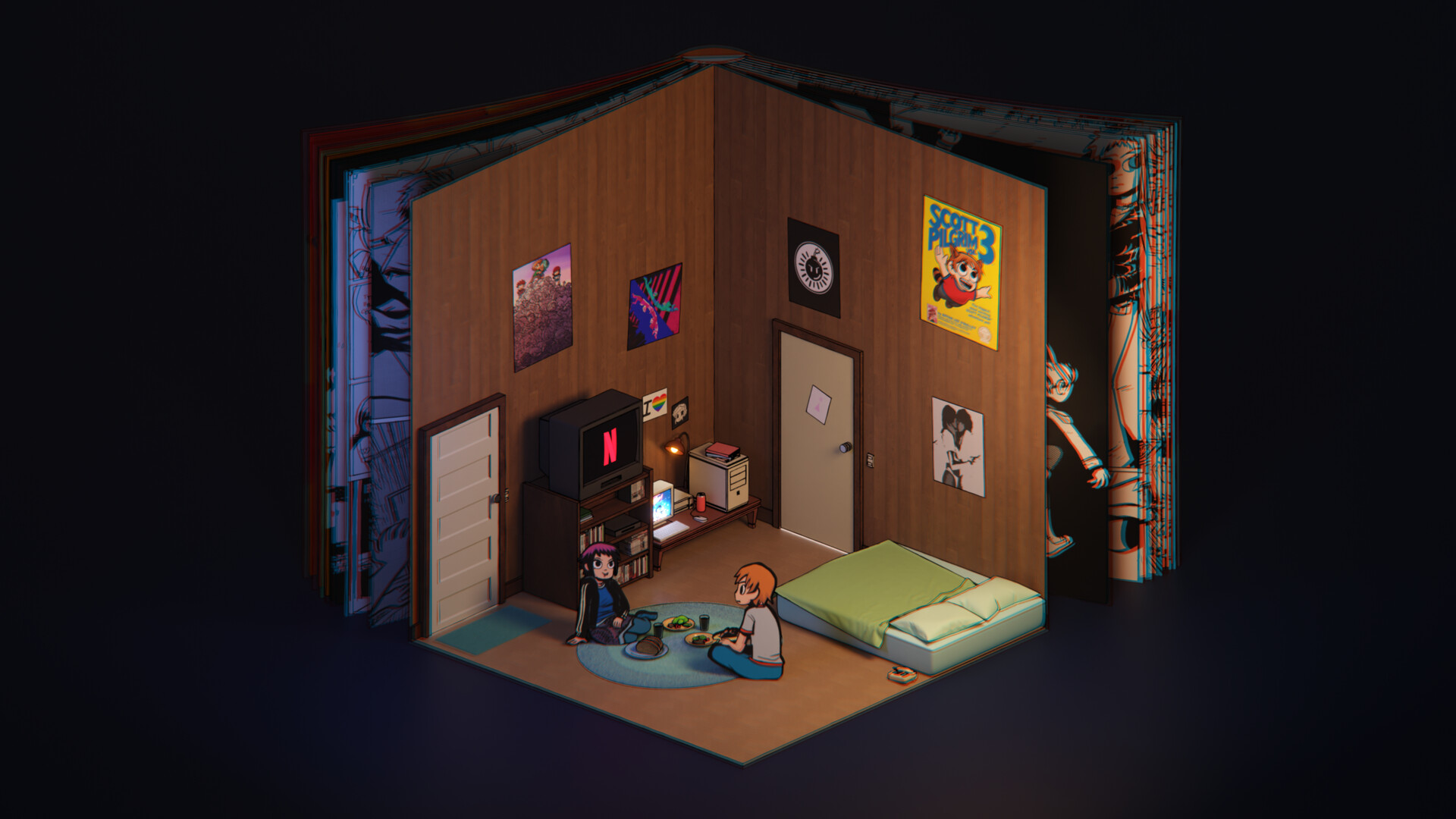 ArtStation - Scott Pilgrim's Room