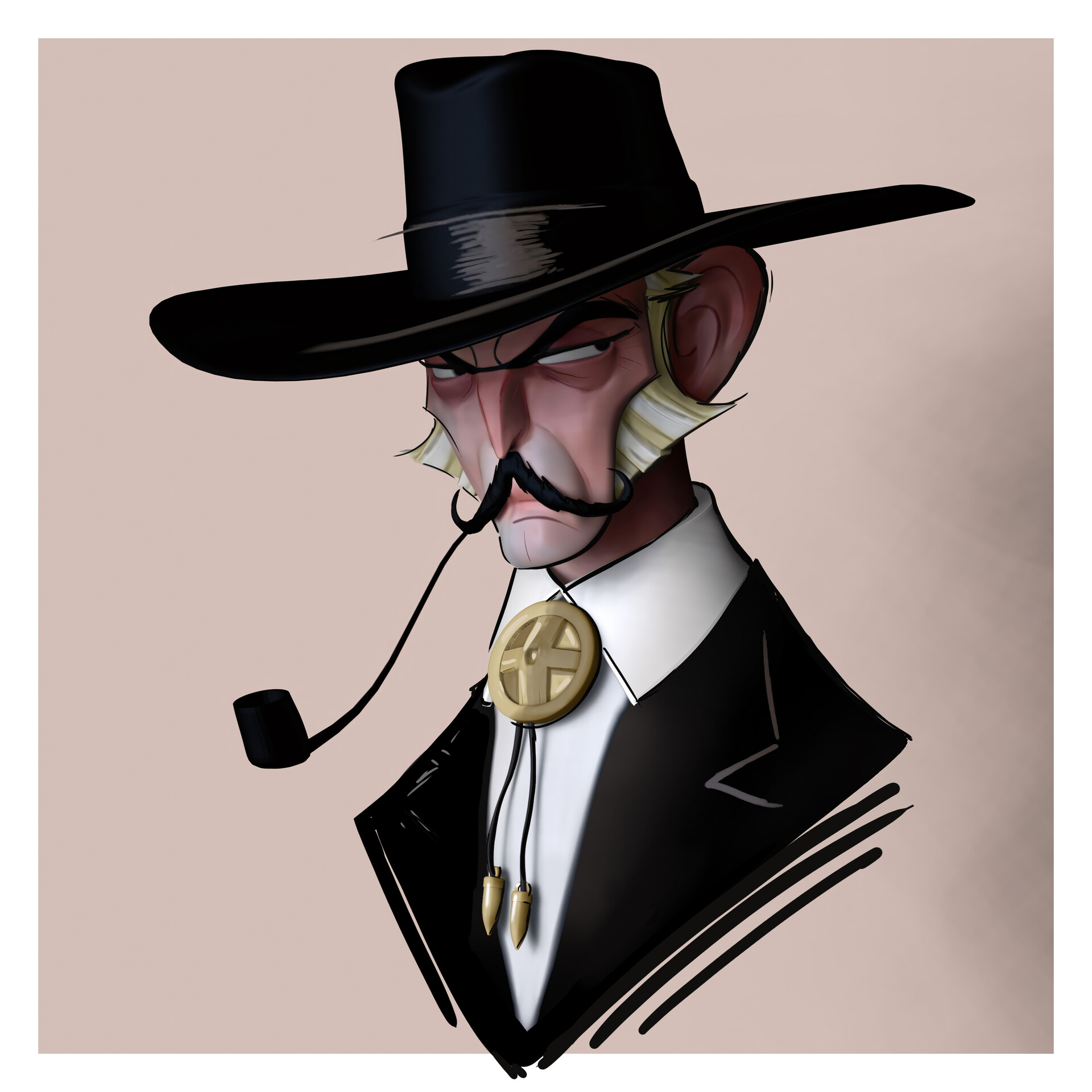 ArtStation - stylized 3d character Oscar Jimenez .. Lee Van Cleef
