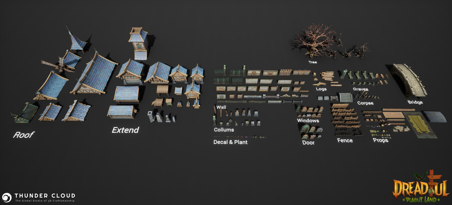 Thunder Cloud Studio - Full ENV and 3D Modular Asset - Dreadful Plague ...