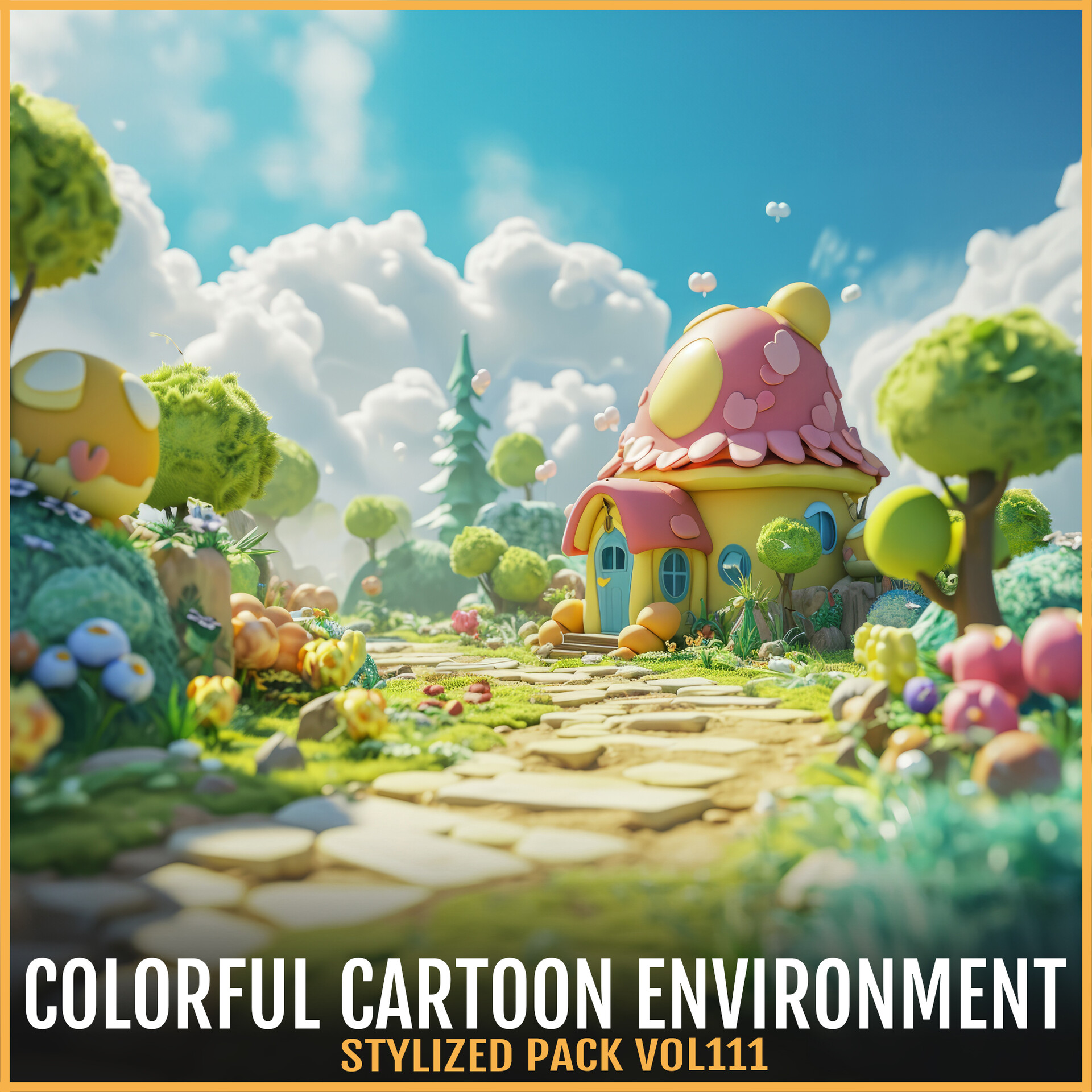 ArtStation - 202 Colorful Cartoon Game Environment VOL111