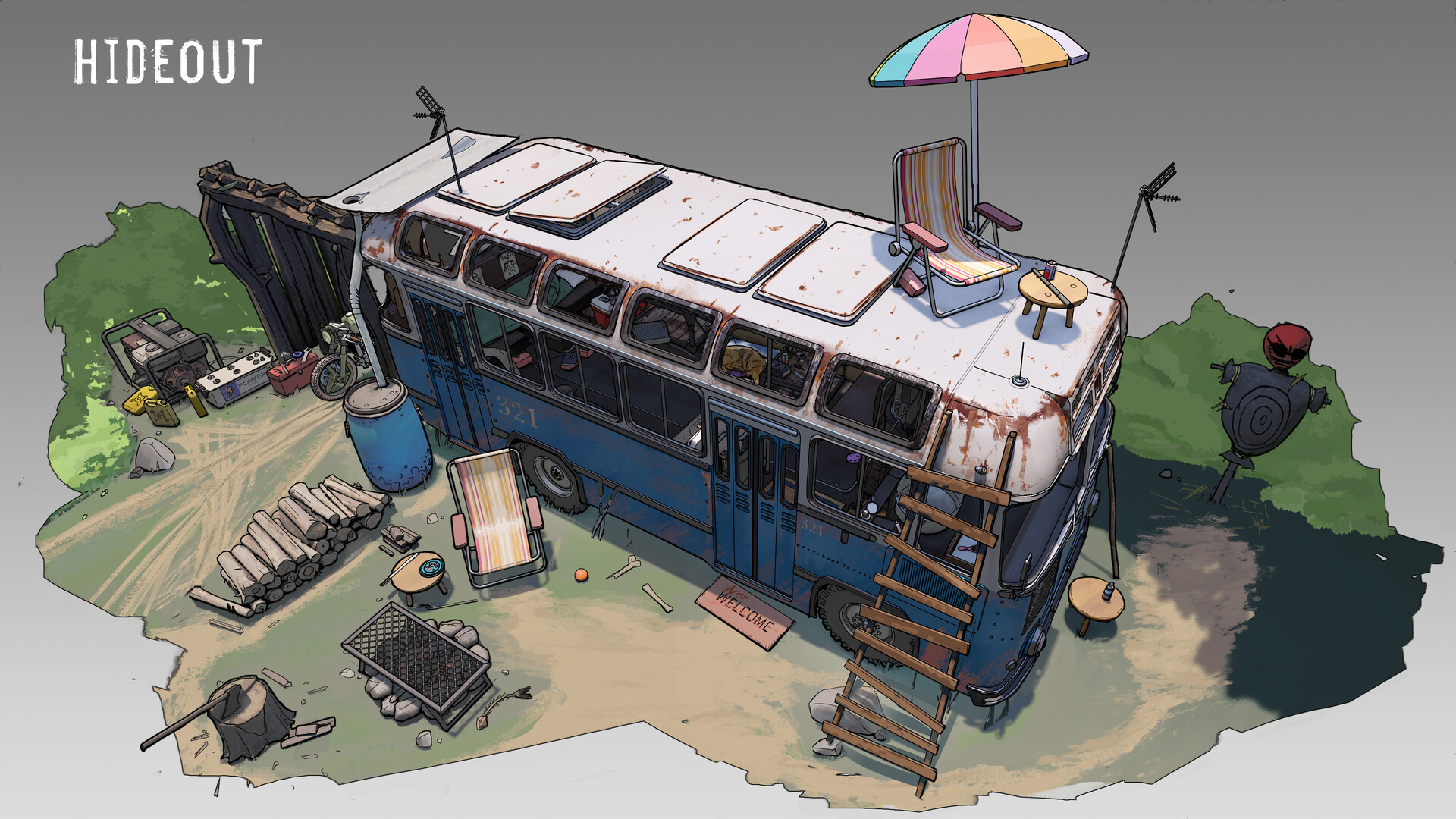 ArtStation - Hide out set design