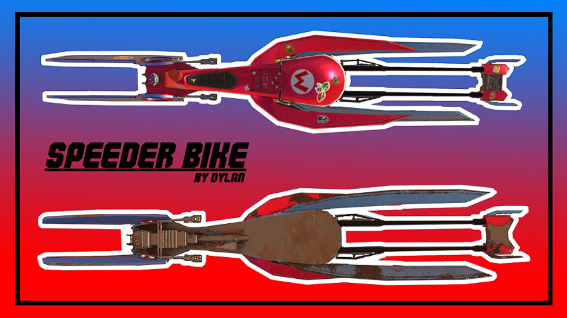 ArtStation - Mario Concept Speeder Bike