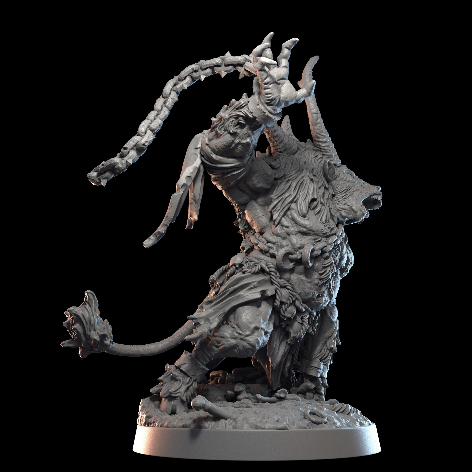 3D Character Artis Digital Sculptor - Tudor Fat - Minotaur Miniature