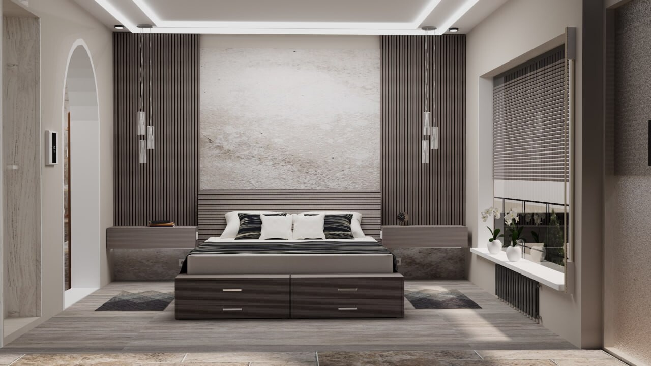ArtStation - Render of bedroom